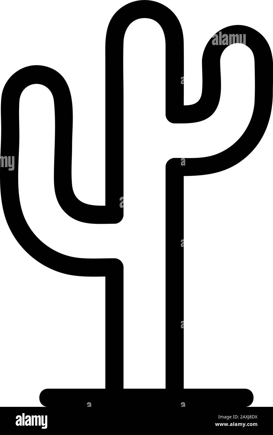 Cactus icon vector. Isolated contour symbol illustration Stock Vector ...