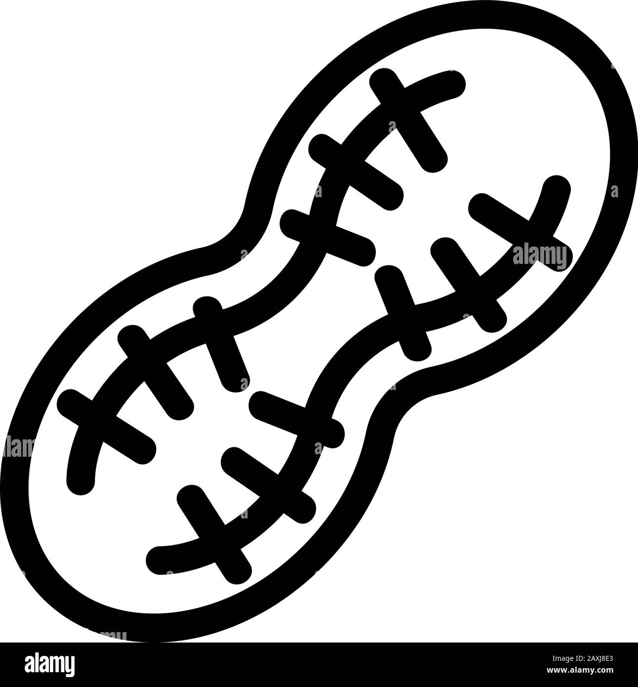 Nut icon vector. Isolated contour symbol illustration Stock Vector ...