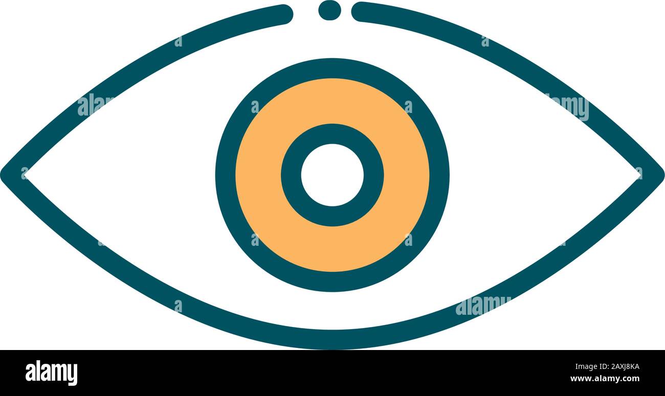 vision optical social media line and fill vector illustration Stock ...