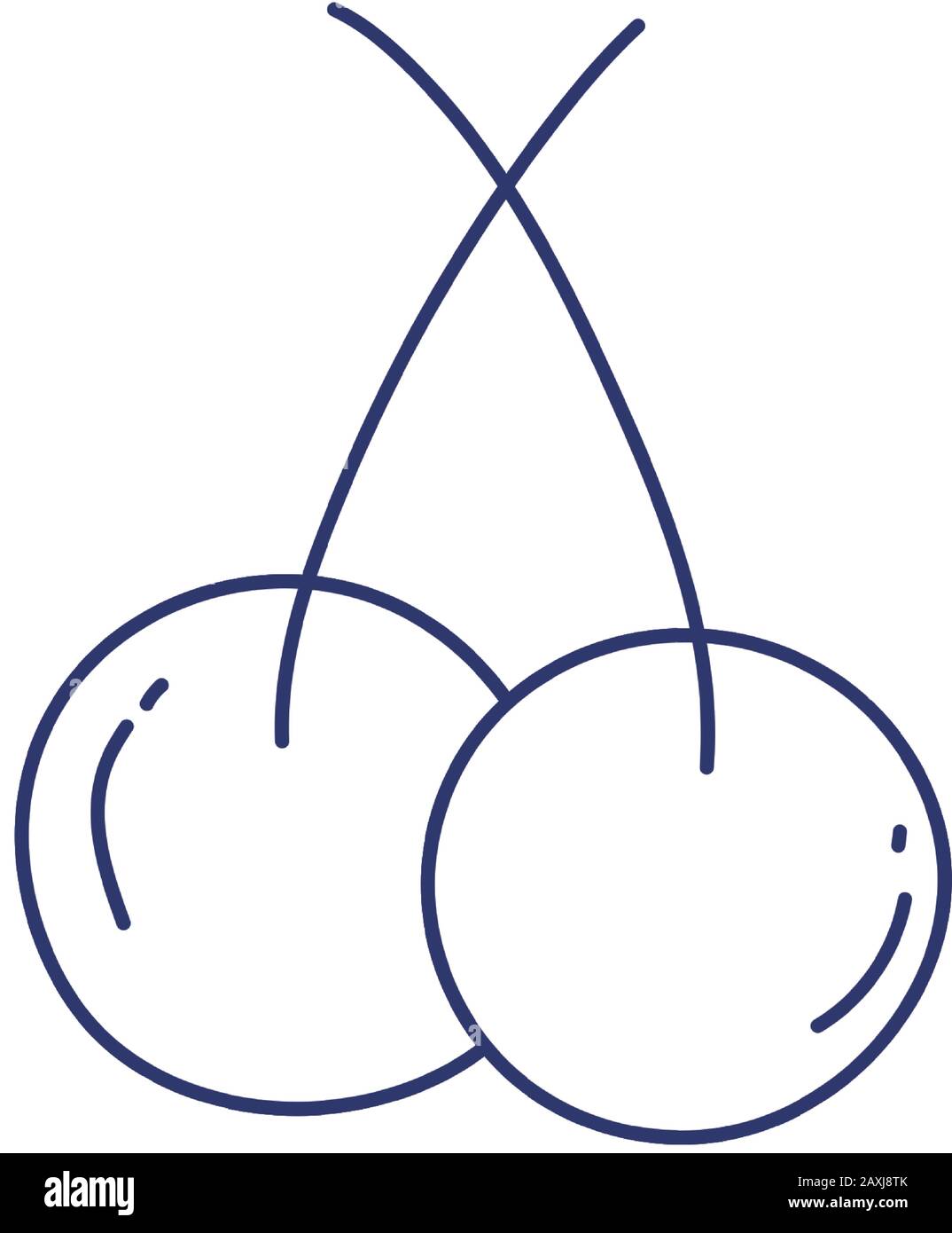 fresh cherry fruit menu restaurant cartoon food cute vector ...