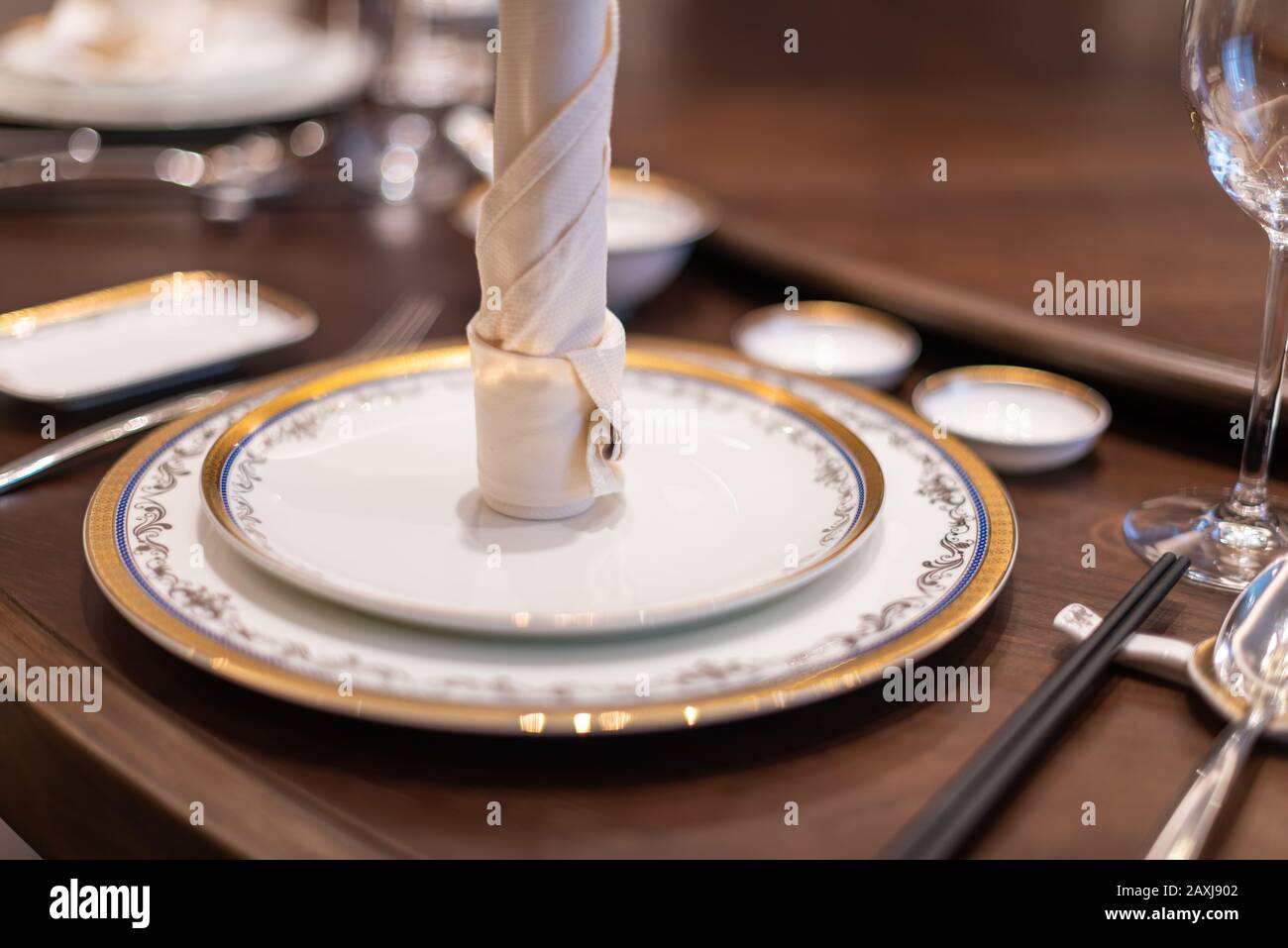 Elegant Table set up Stock Photo - Alamy