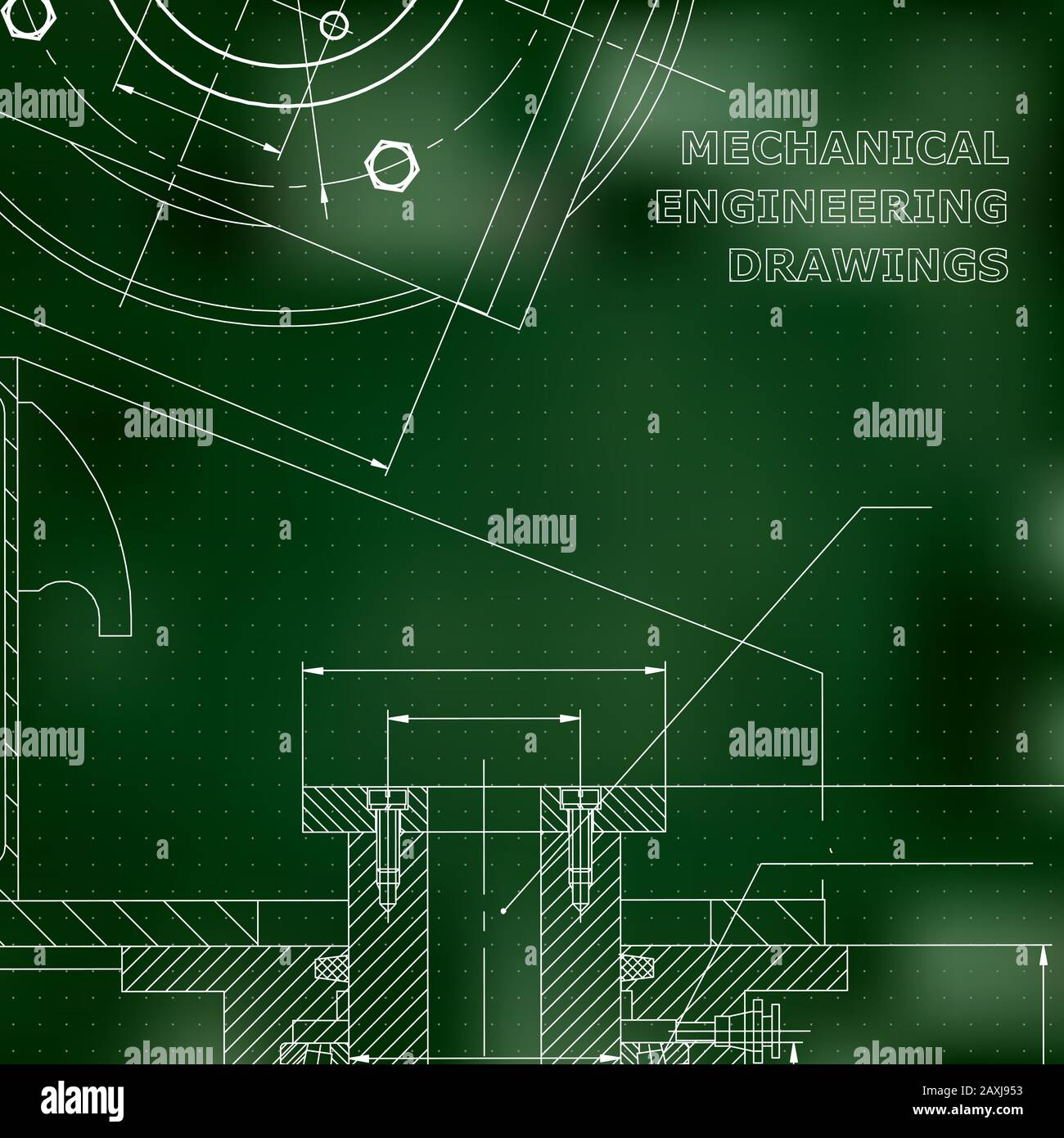 Mechanics. Technical design. Engineering style. Mechanical instrument ...