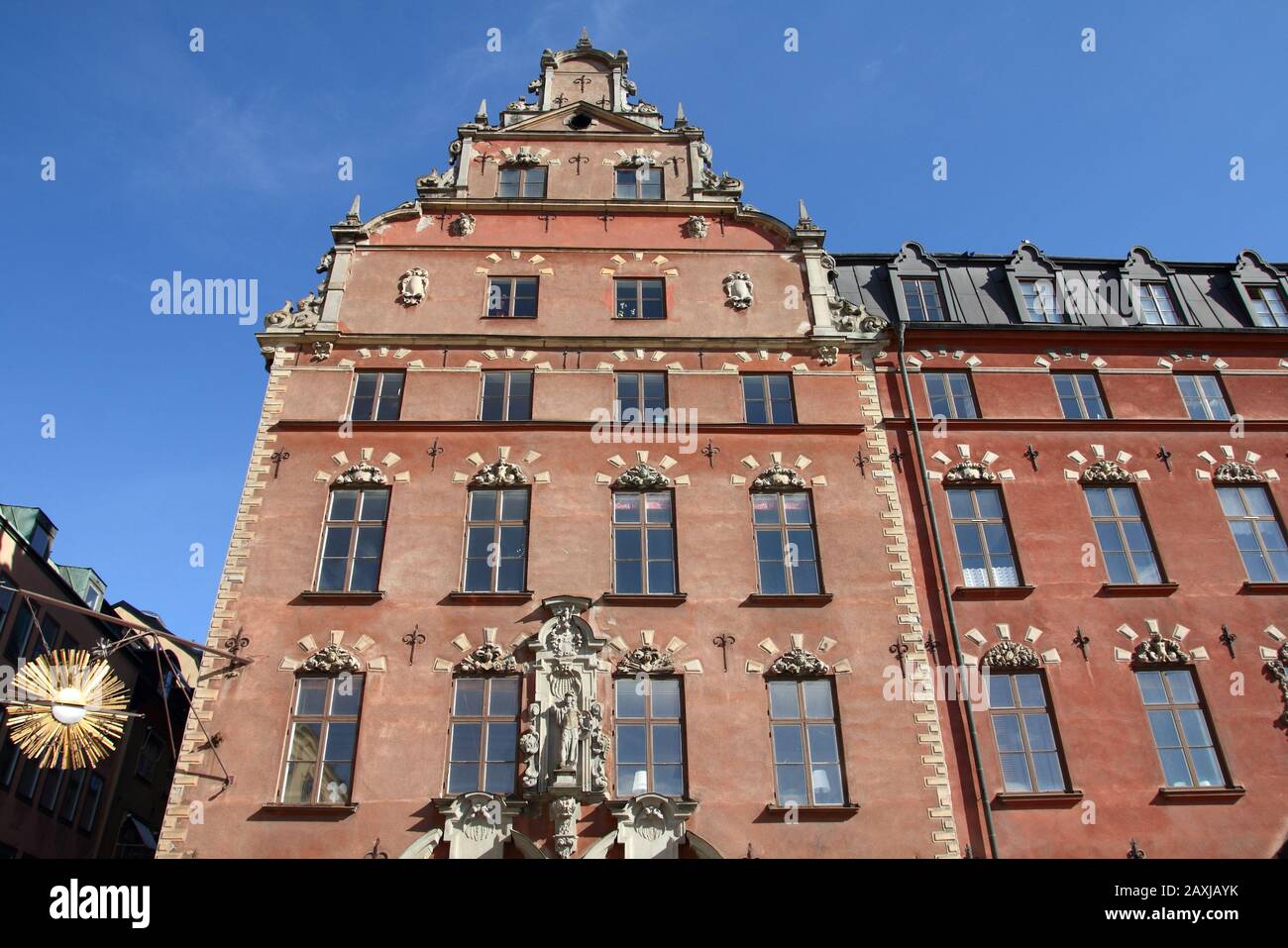 Gamla Stan - old town of Stockholm city, Sweden. Munkbron square Stock ...
