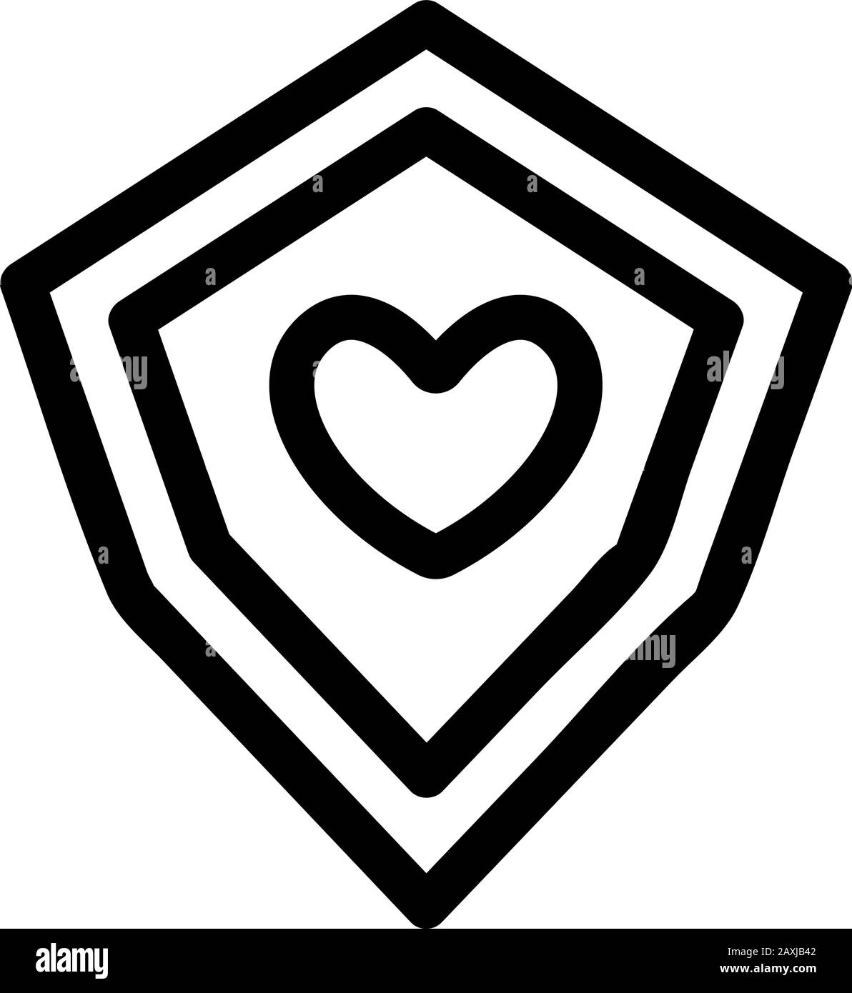 Super Hero Shield Icon Vector. Isolated contour symbol illustration ...
