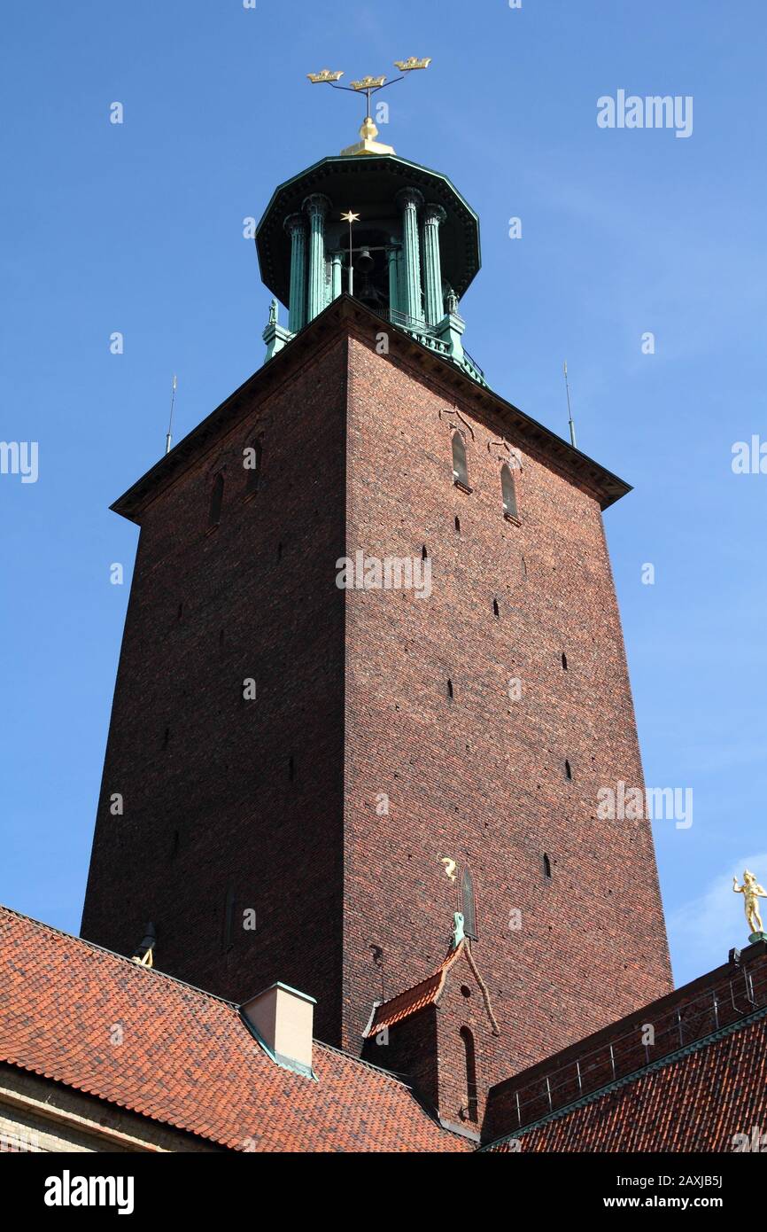Stockholm City Hall (Stadshuset), Sweden. Local government building ...