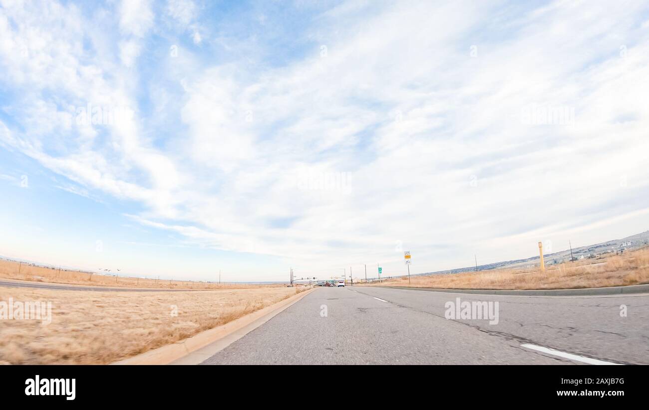 Driving on paved road in rural area Stock Photo - Alamy