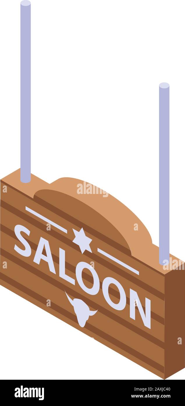 Saloon board icon, isometric style Stock Vector Image & Art - Alamy