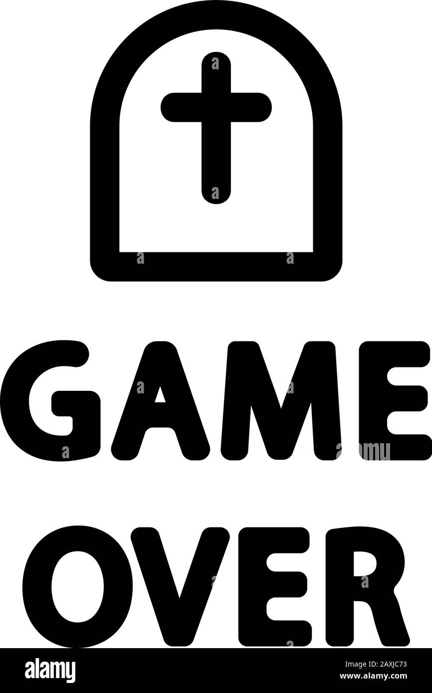 End of the game icon vector. Isolated contour symbol illustration Stock ...
