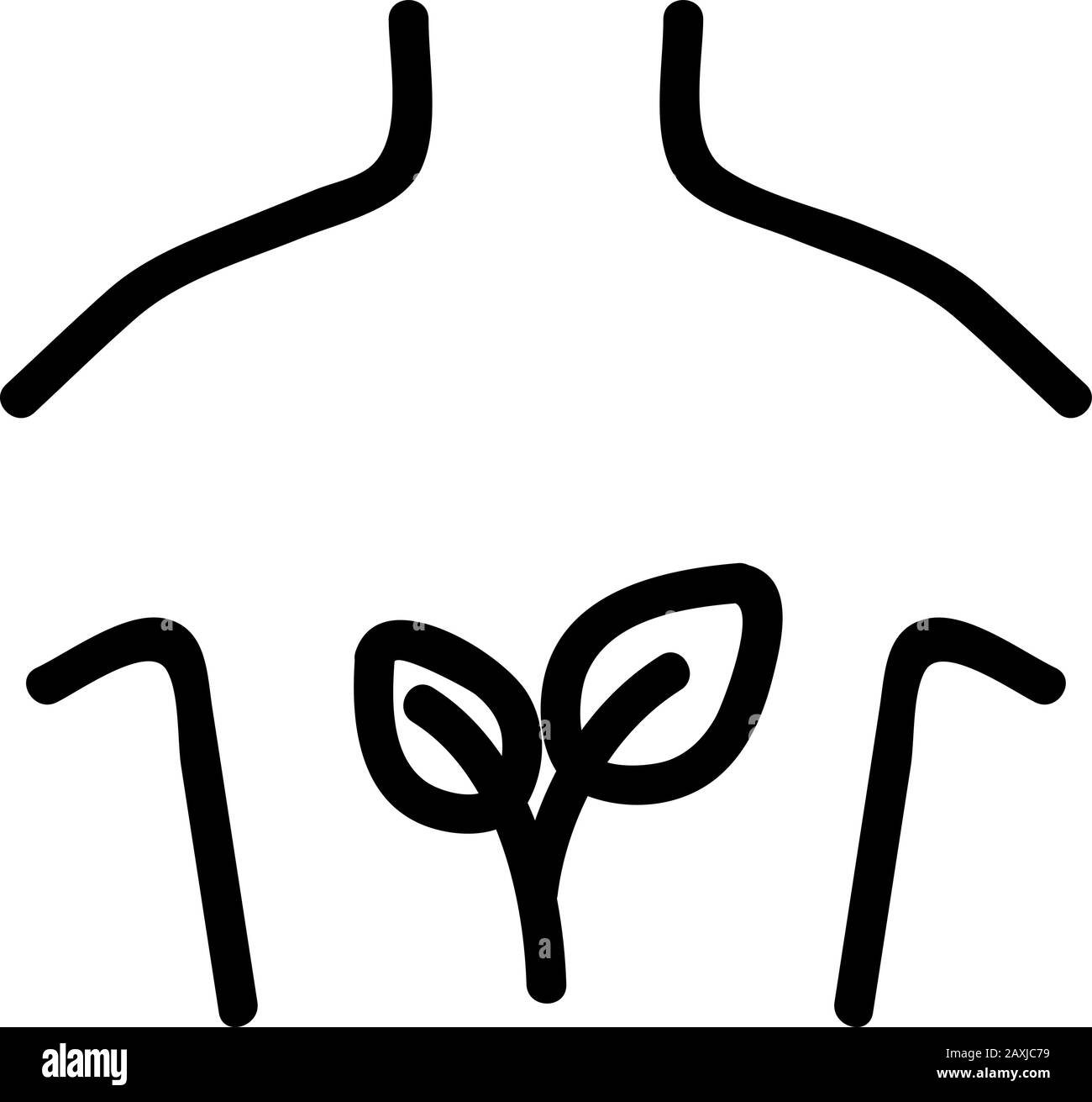 Stomach health icon vector. Isolated contour symbol illustration Stock ...