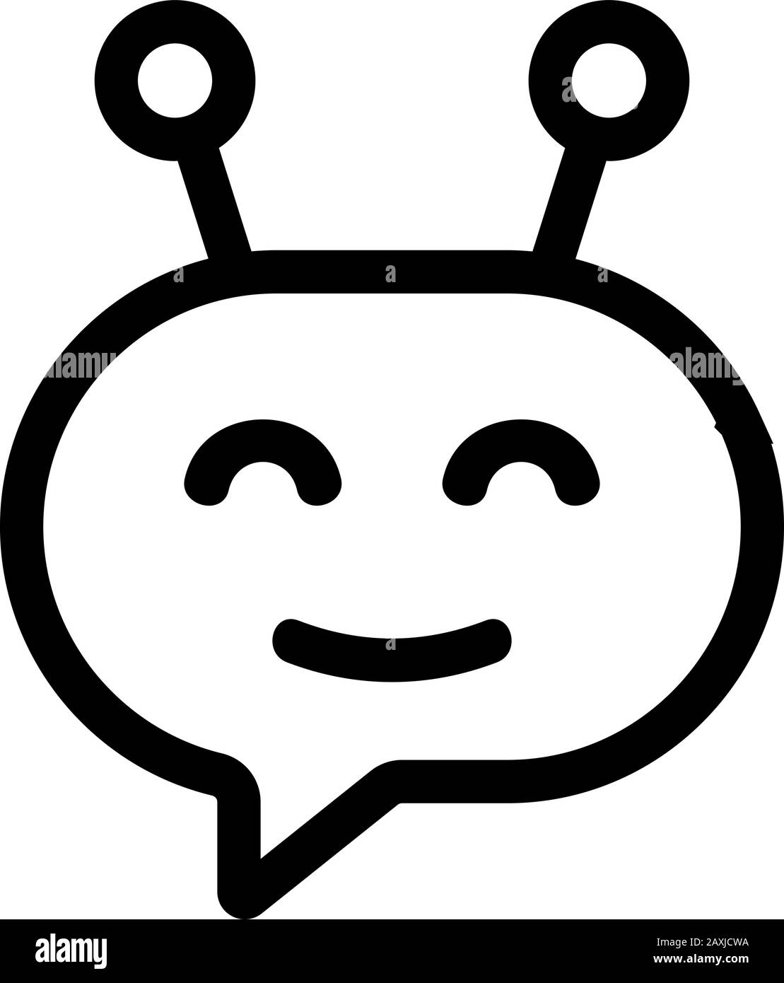 Chat bot icon vector. Isolated contour symbol illustration Stock Vector ...