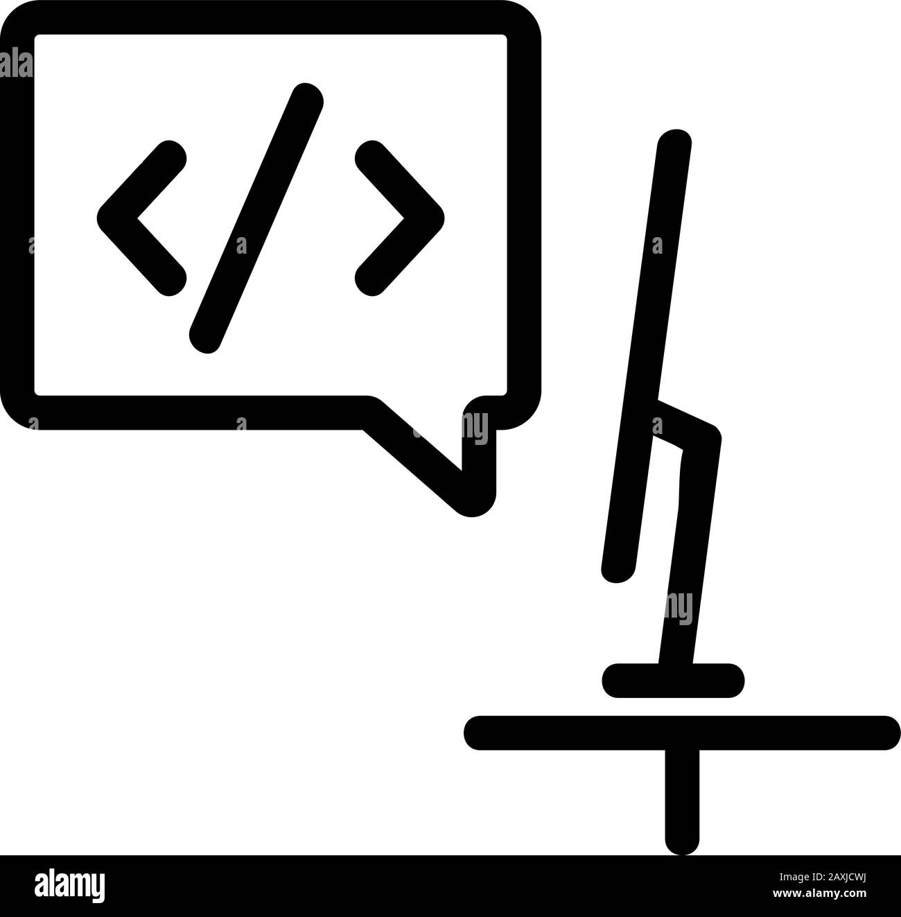 programmer icon vector. Isolated contour symbol illustration Stock ... programmer icon vector. Isolated contour symbol illustration Stock ...