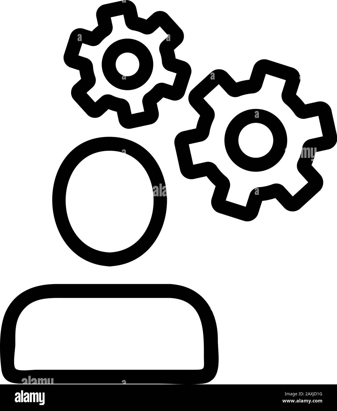 Set up the programming icon vector. Isolated contour symbol ...