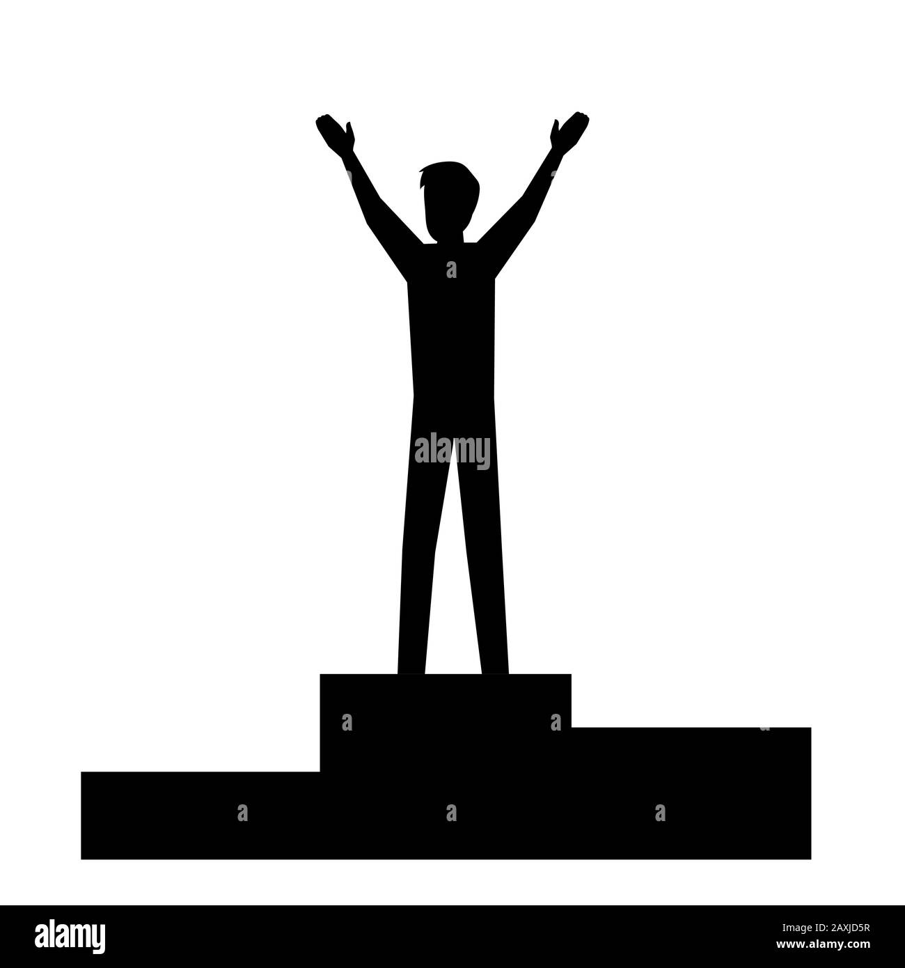 Success award concept cartoon Black and White Stock Photos & Images - Alamy