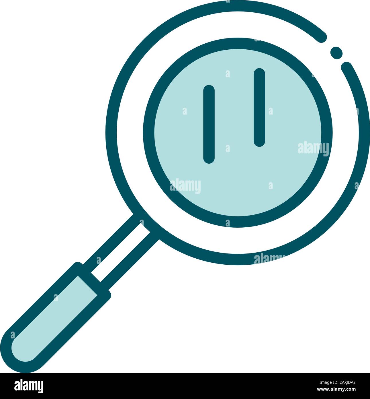 magnifier find search social media line and fill vector illustration ...