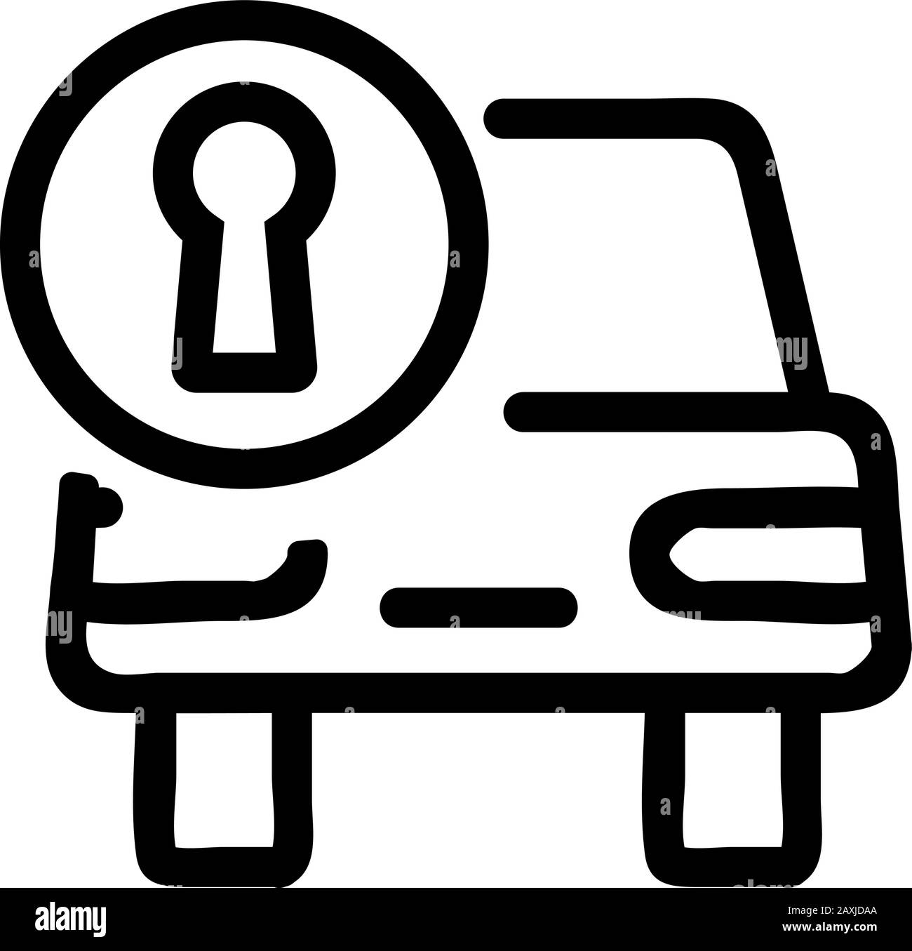 Car lock icon vector. Isolated contour symbol illustration Stock Vector ...