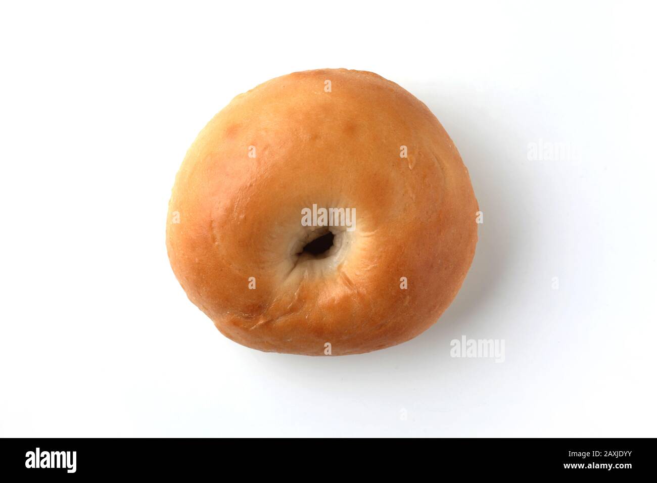 plain bagel bread closeup isolated on white background Stock Photo - Alamy
