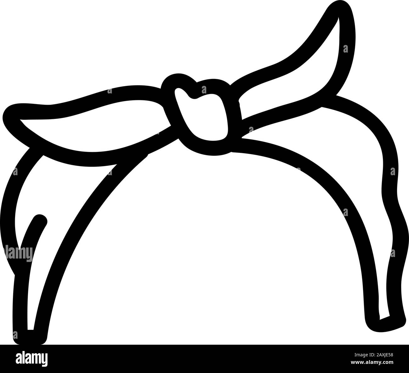 Bandana icon vector. Isolated contour symbol illustration Stock Vector ...