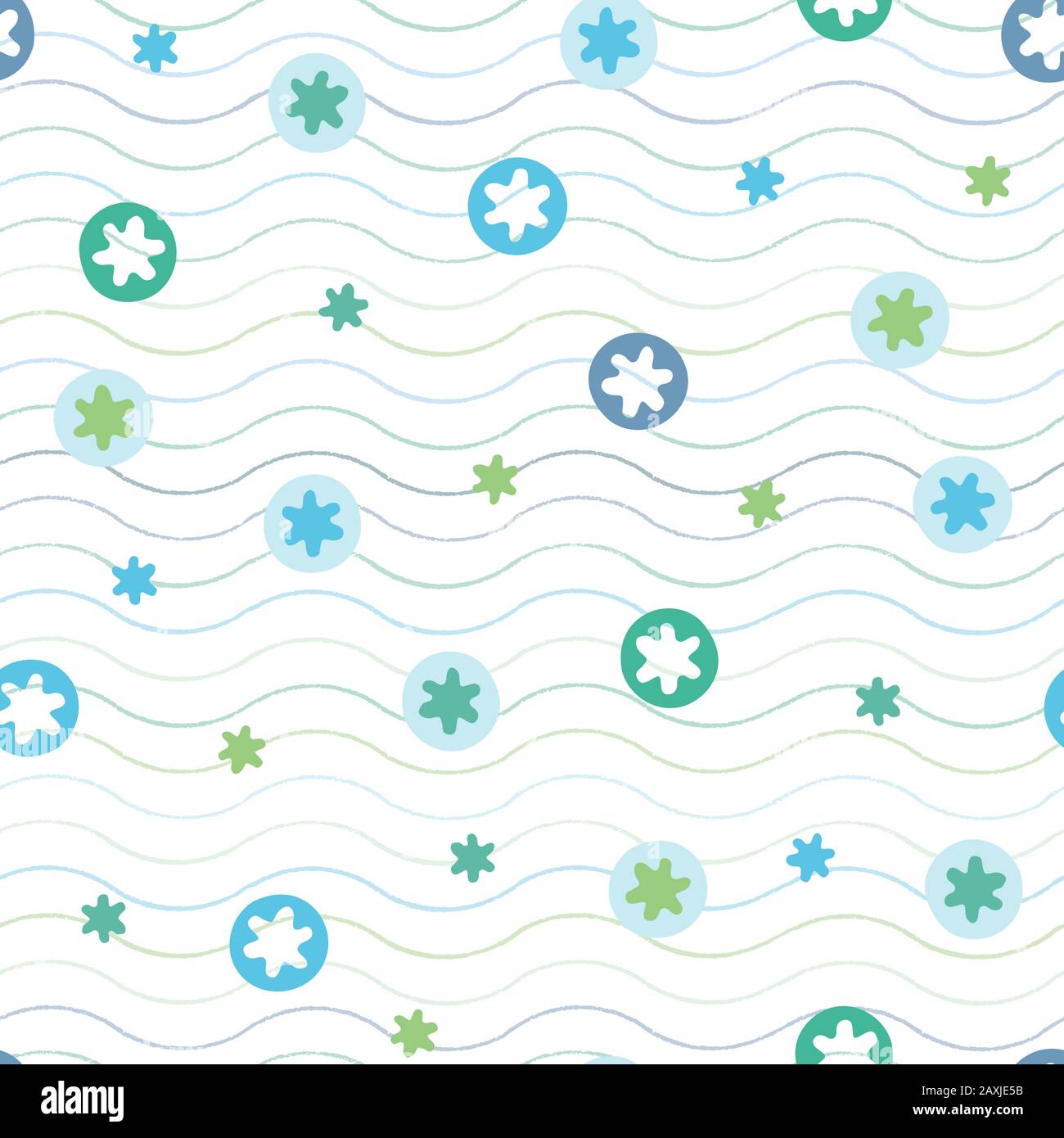 Vector abstract geometric wavy line pattern, sea star, summer mood on ...