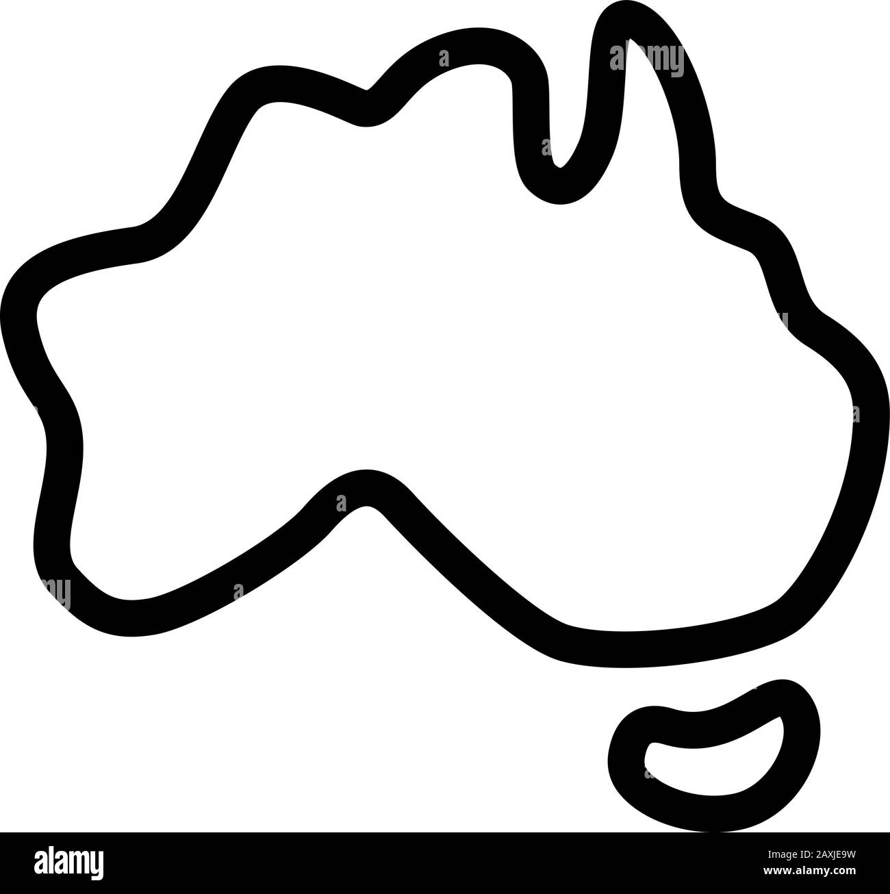 Australia icon vector. Isolated contour symbol illustration Stock ...