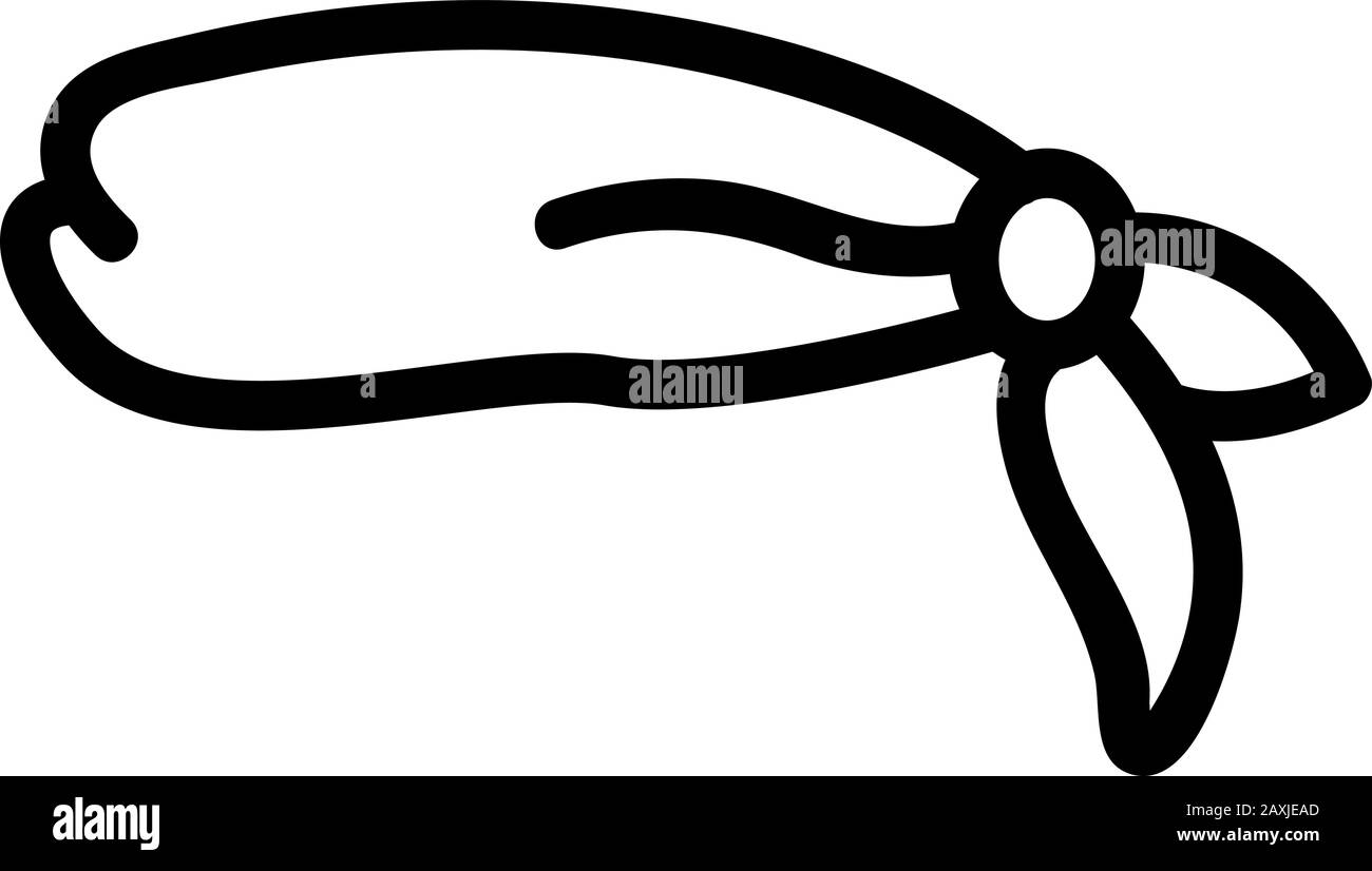 Bandana icon vector. Isolated contour symbol illustration Stock Vector ...