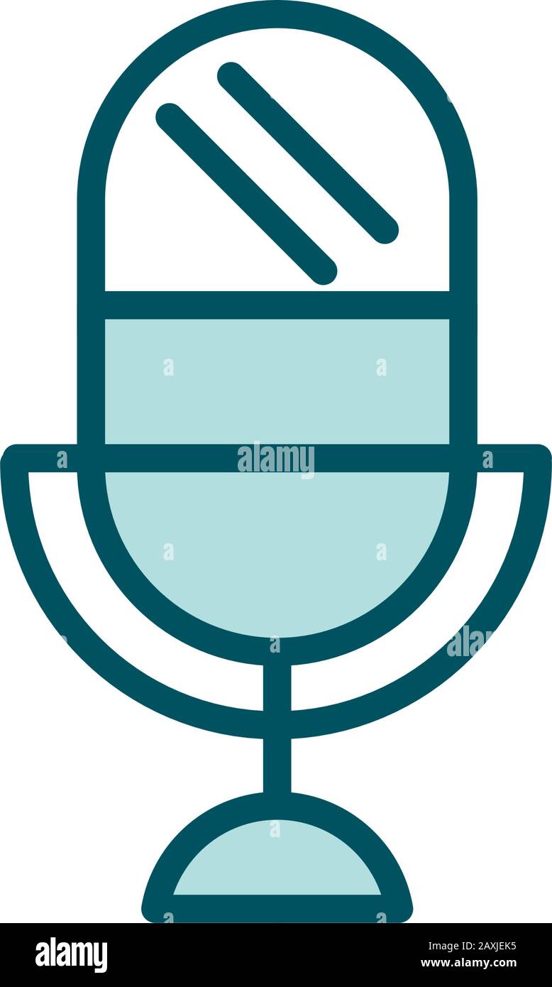 Microphone line solid icon hi-res stock photography and images - Alamy