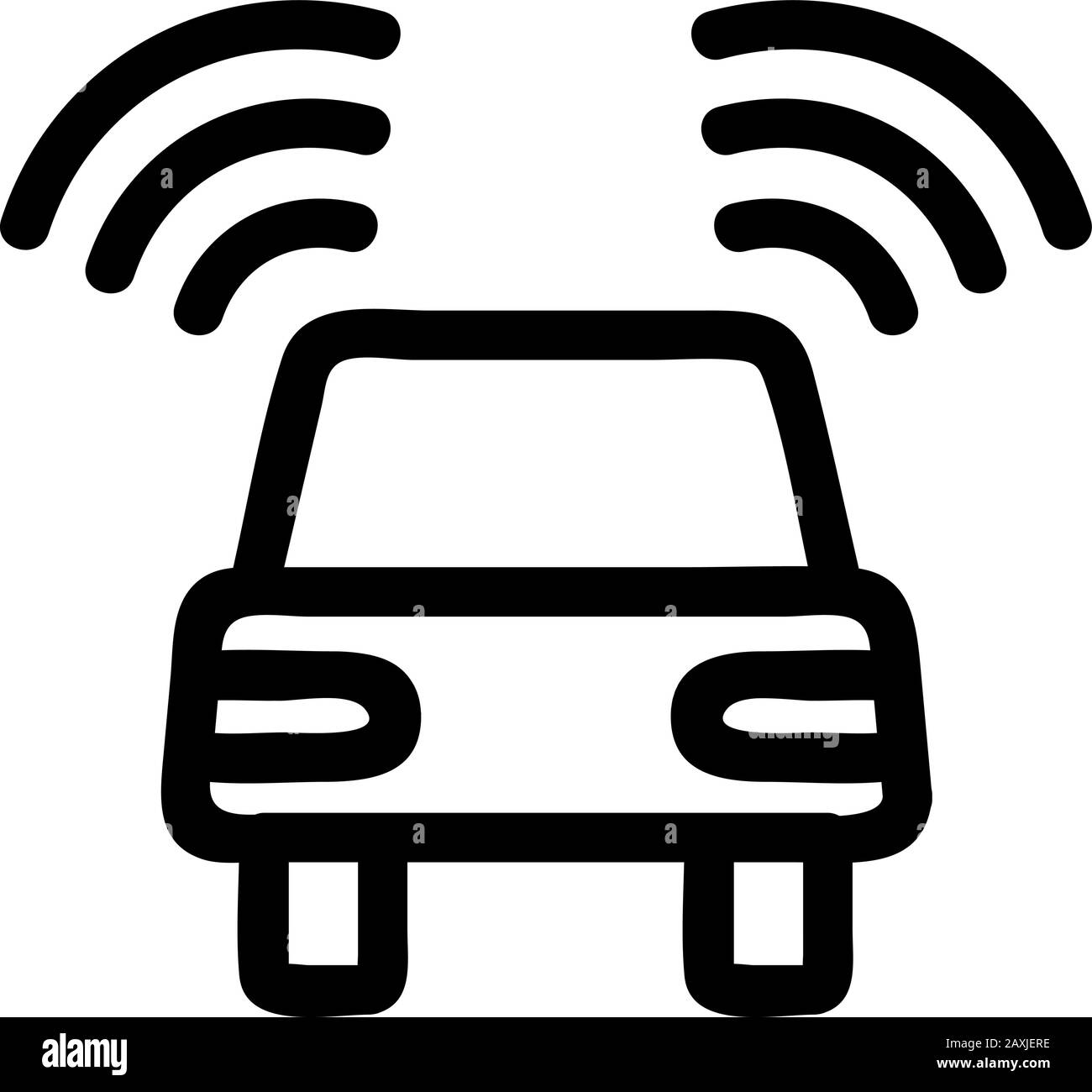 Car alarm icon vector. Isolated contour symbol illustration Stock ...