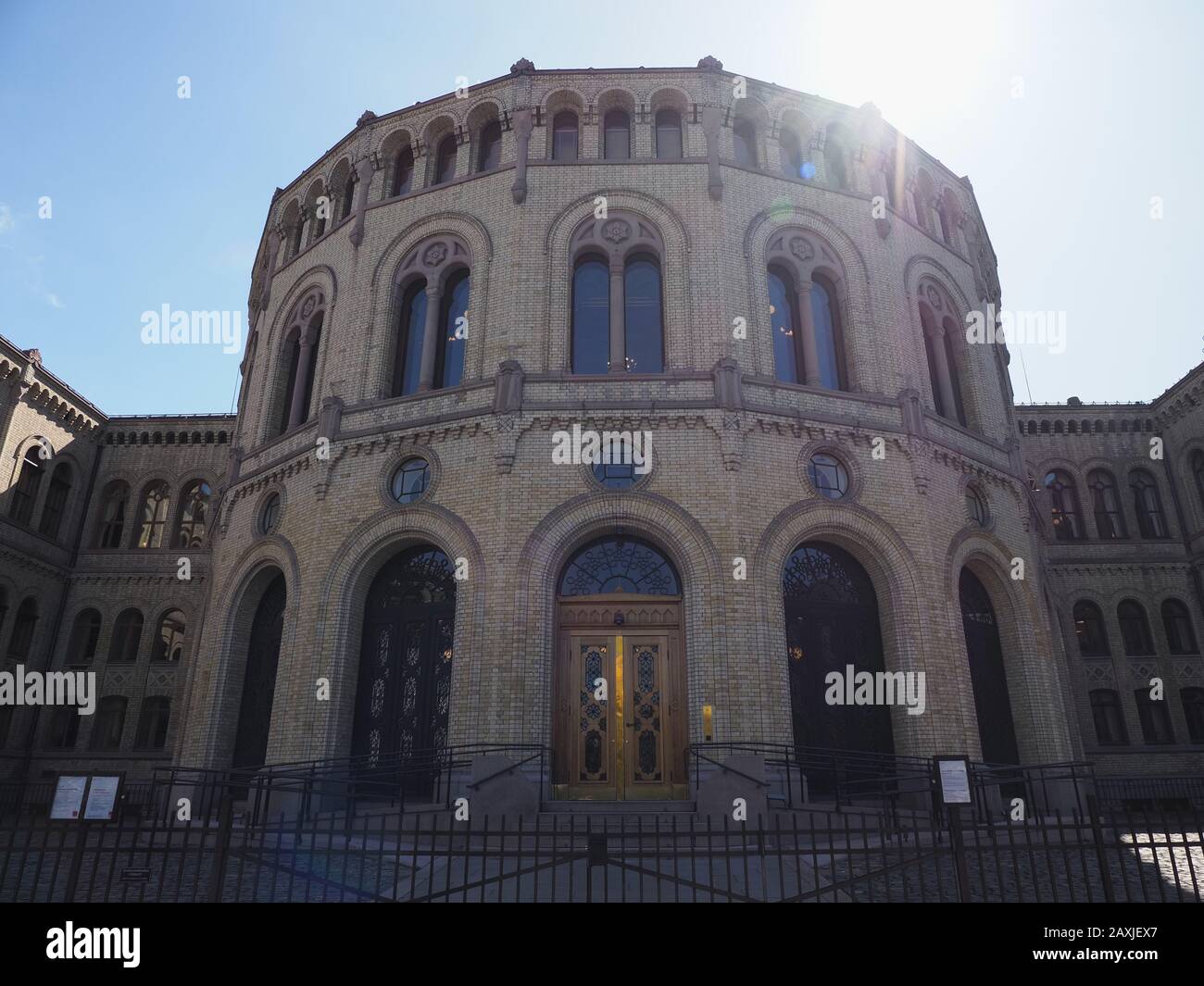 Stortinget parliament in european capital city of Oslo in Norway Stock ...