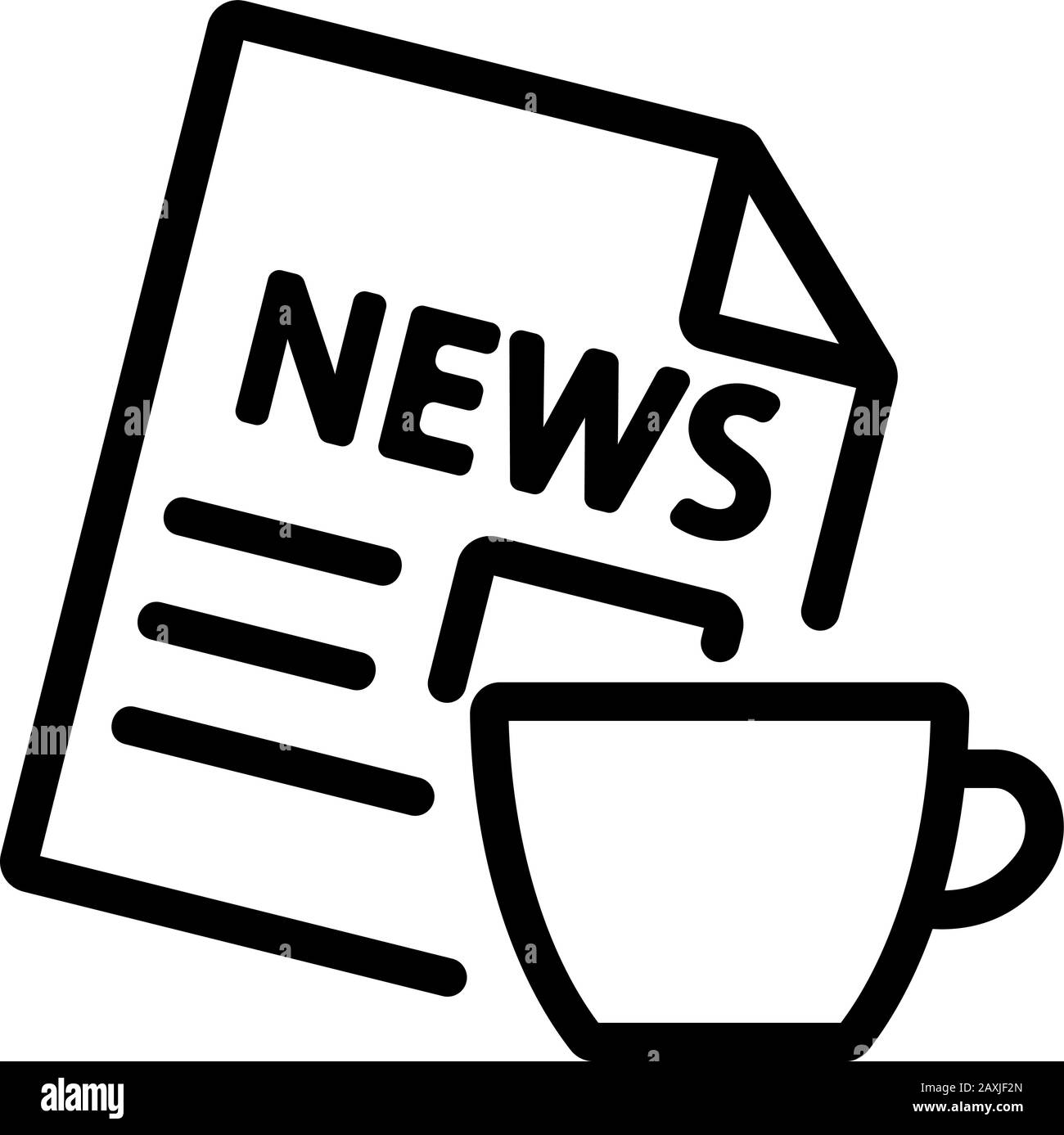 newspaper icon vector. Isolated contour symbol illustration Stock ...
