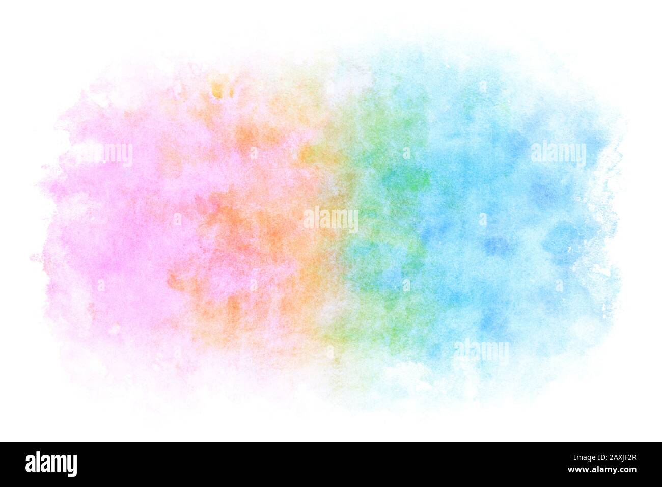 colorful rainbow wave abstract on natural grunge watercolor hand paint ...