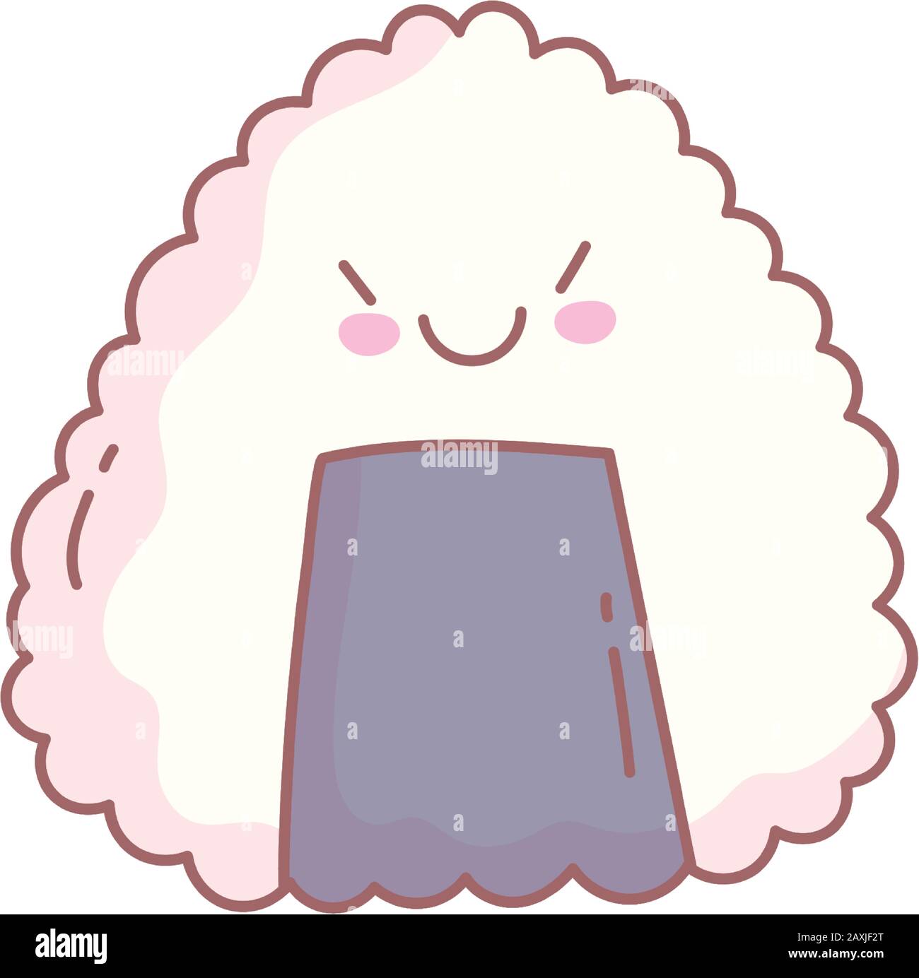 funny rice sushi character menu restaurant cartoon food cute vector ...