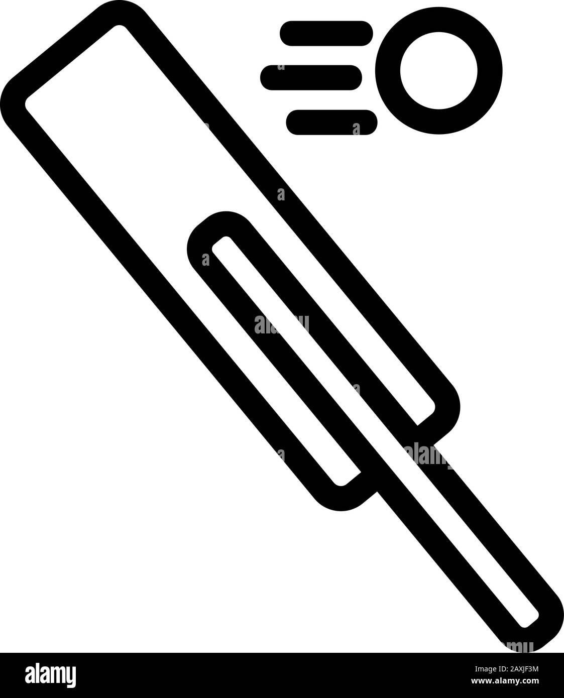 Cricket icon vector. Isolated contour symbol illustration Stock Vector ...