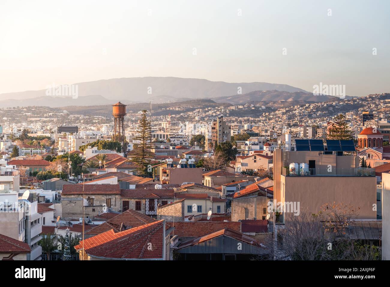 High angled view of old town, Limassol, Cyprus Stock Photo - Alamy
