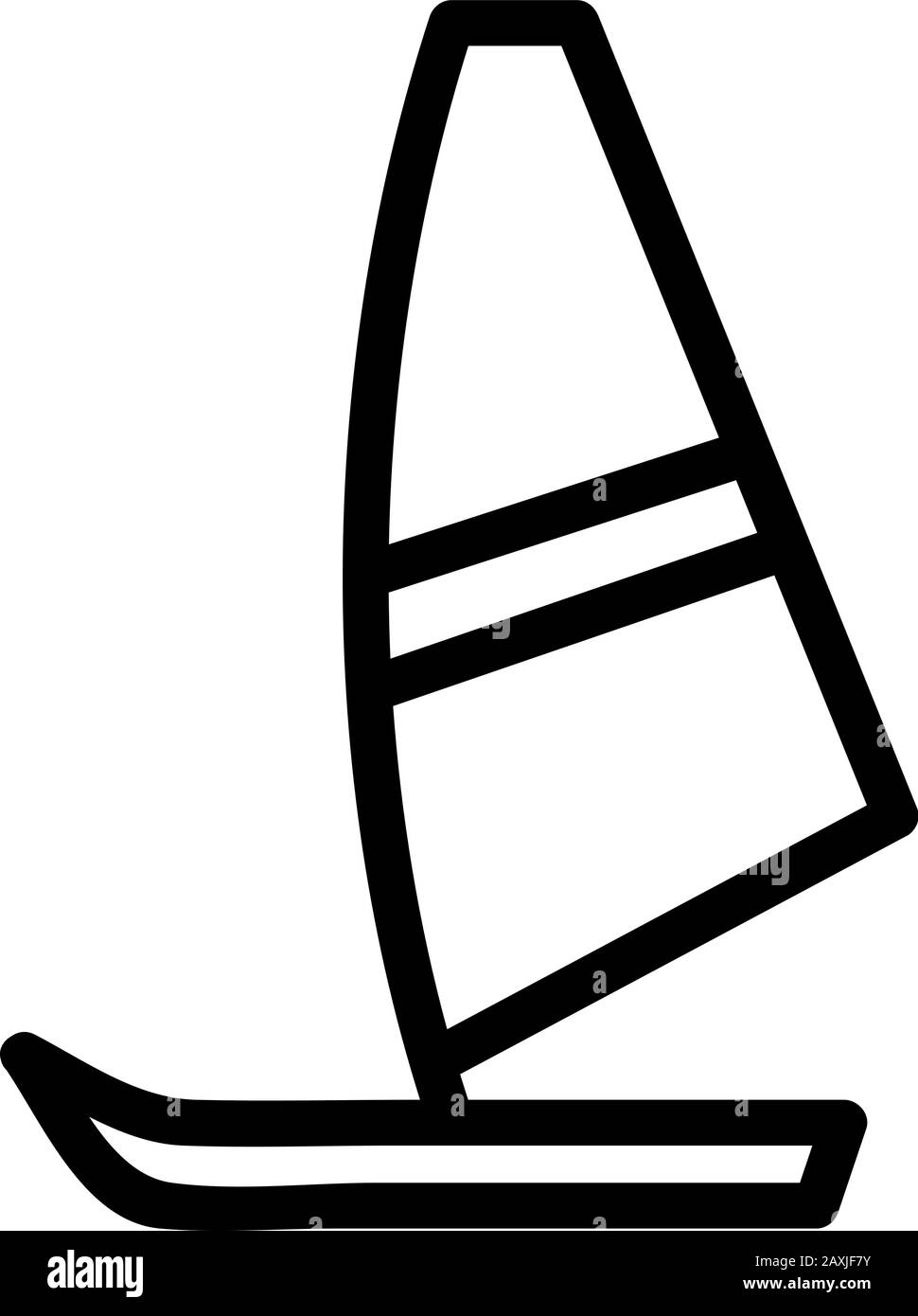 Sail the boat icon vector. Isolated contour symbol illustration Stock ...