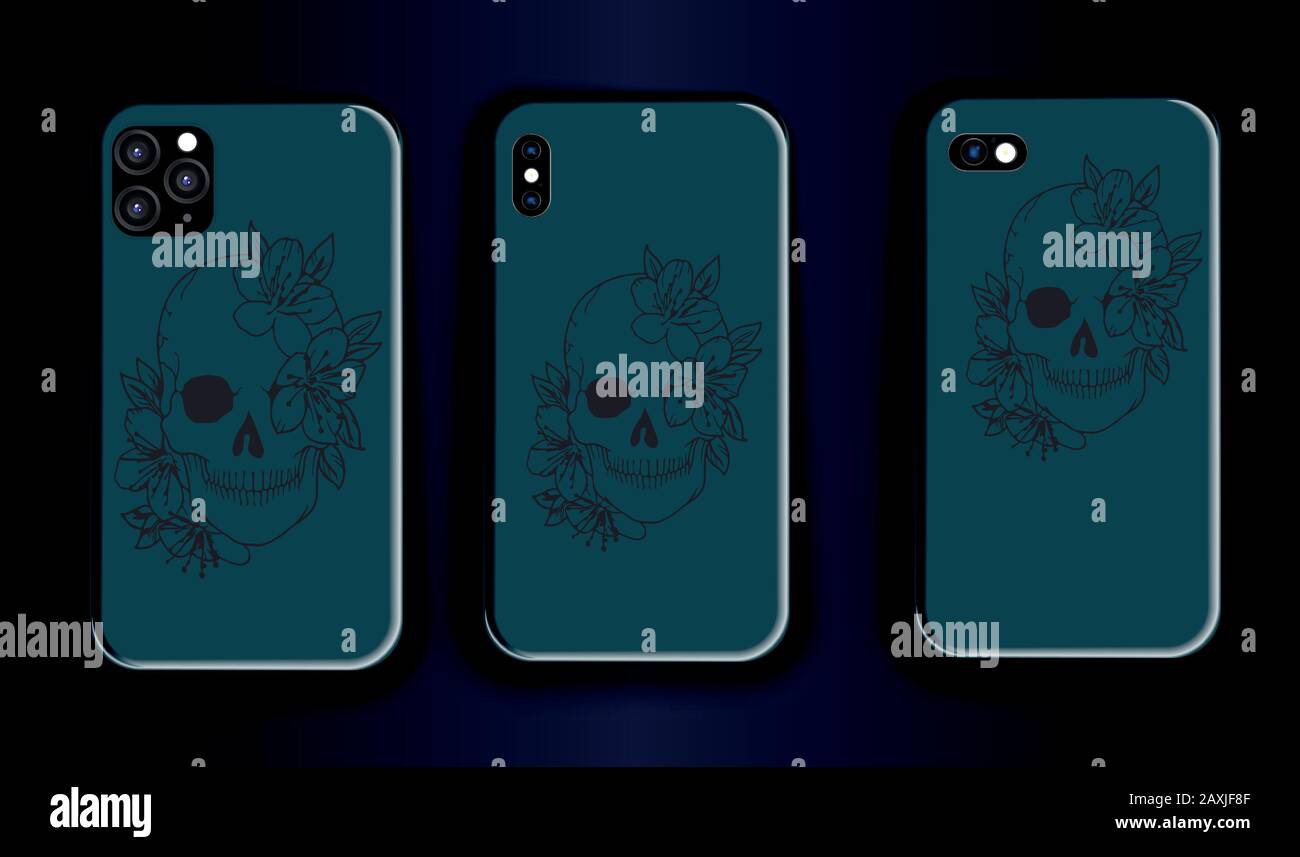 Collection of vector mock up smartphones. Stylish design of smartphone ...