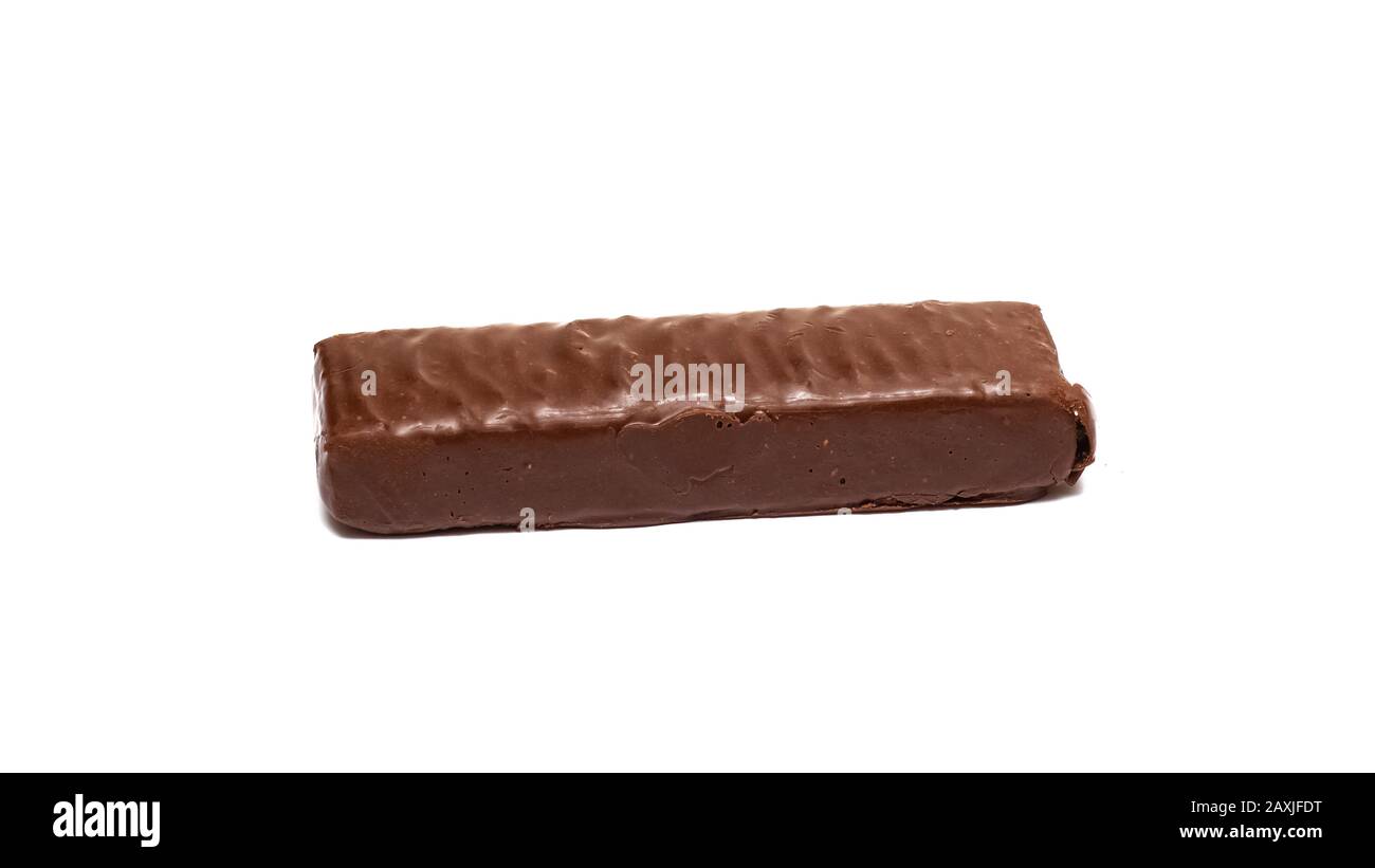Long chocolate candy isolated on white background Stock Photo - Alamy