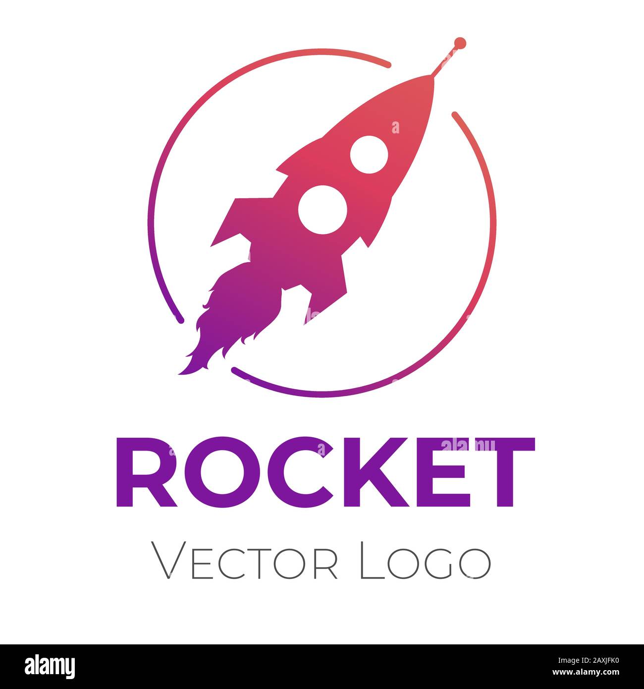 Rocket logo vector design template. Logotype with launch rocket in ...