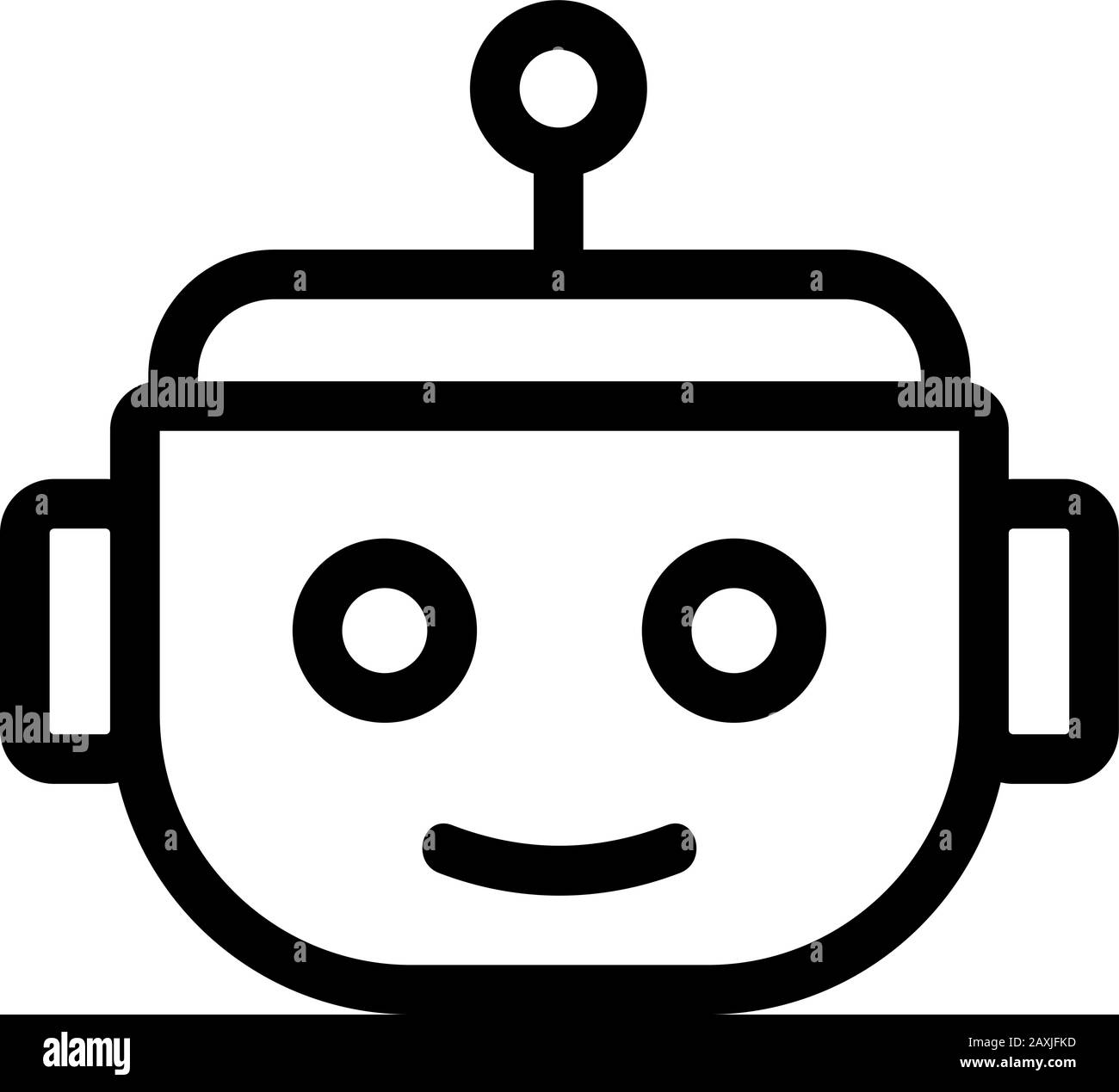 Chat bot icon vector. Isolated contour symbol illustration Stock Vector ...