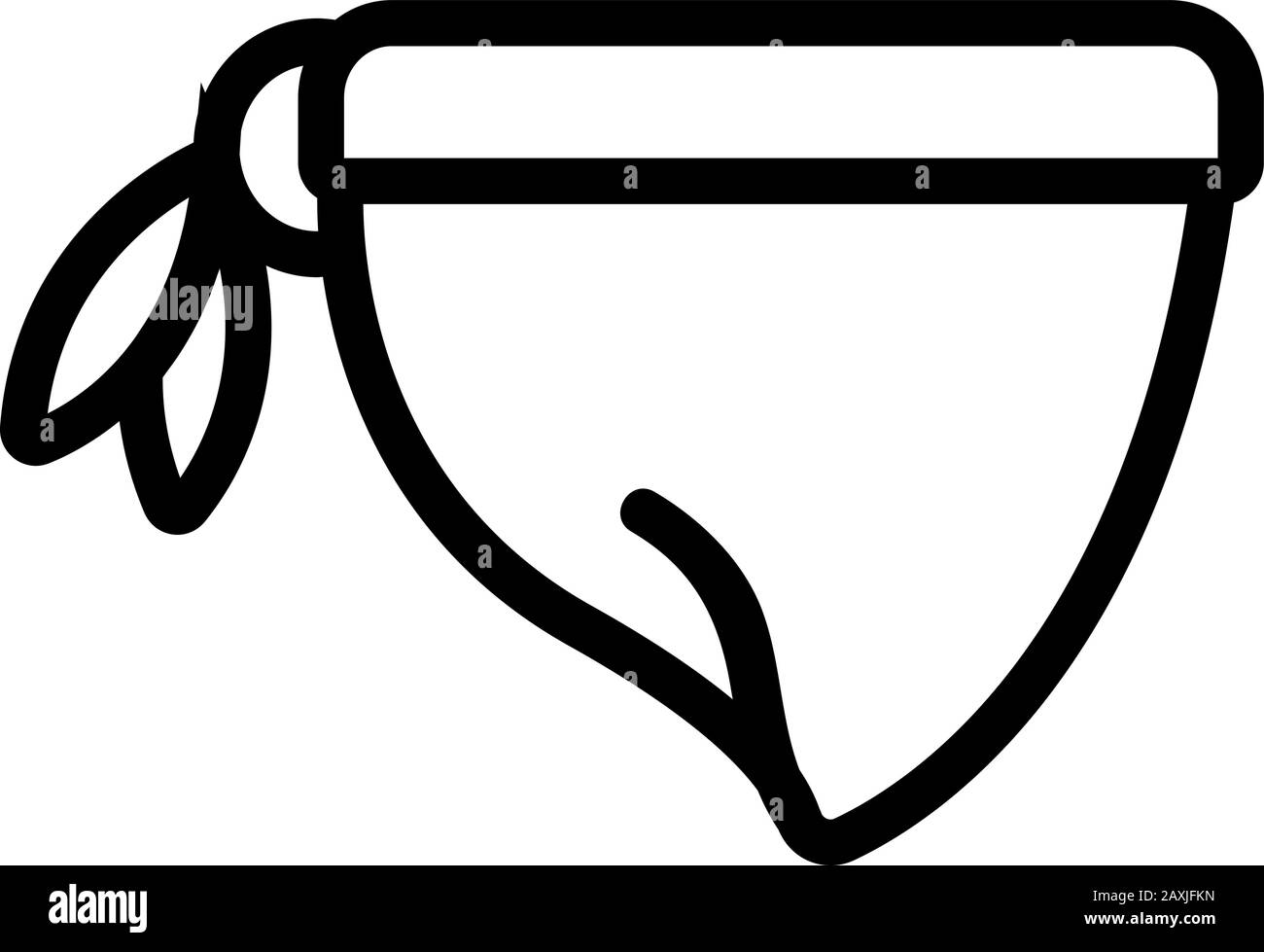 Bandana icon vector. Isolated contour symbol illustration Stock Vector ...