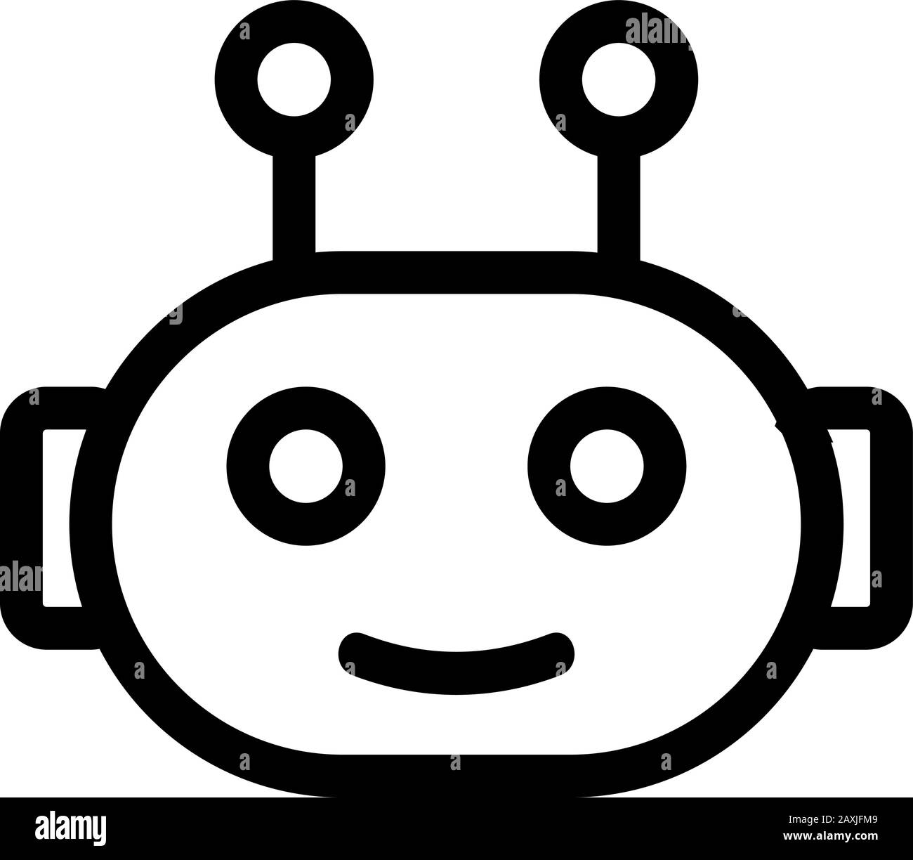 Chat bot icon vector. Isolated contour symbol illustration Stock Vector ...