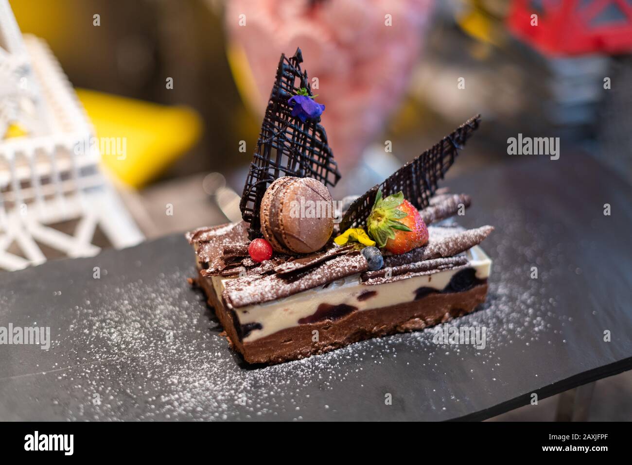 Delicious Cake Canapé in restaurant buffet Stock Photo - Alamy