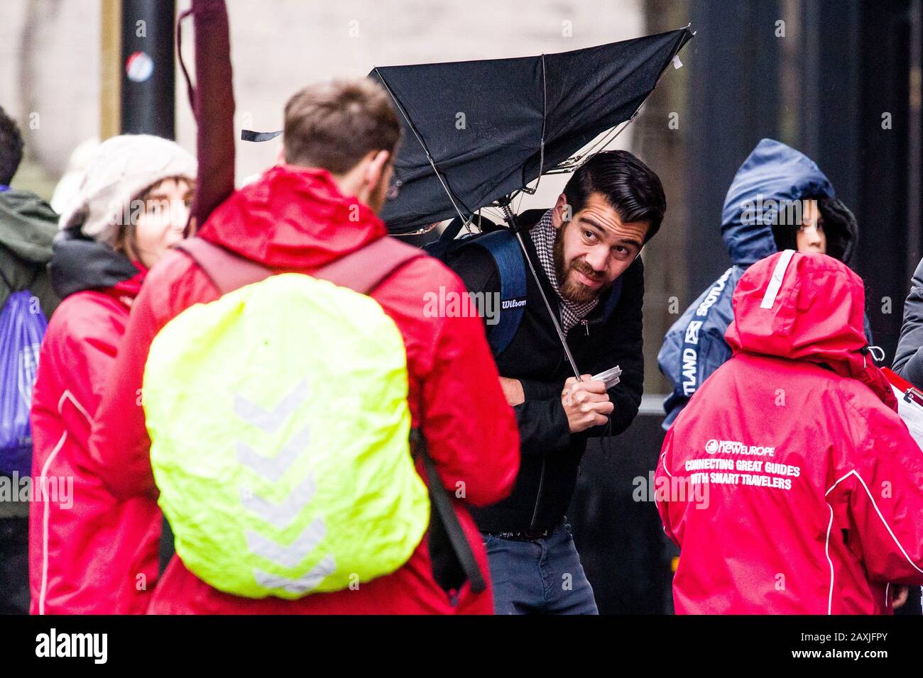 Edinburgh embraces strong winds and rain which see's the A1 and ...