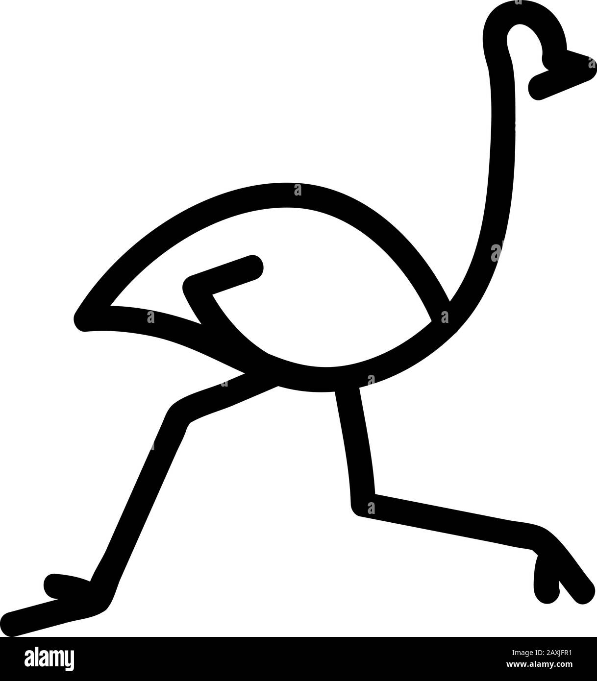 ostrich icon vector. Isolated contour symbol illustration Stock Vector ...