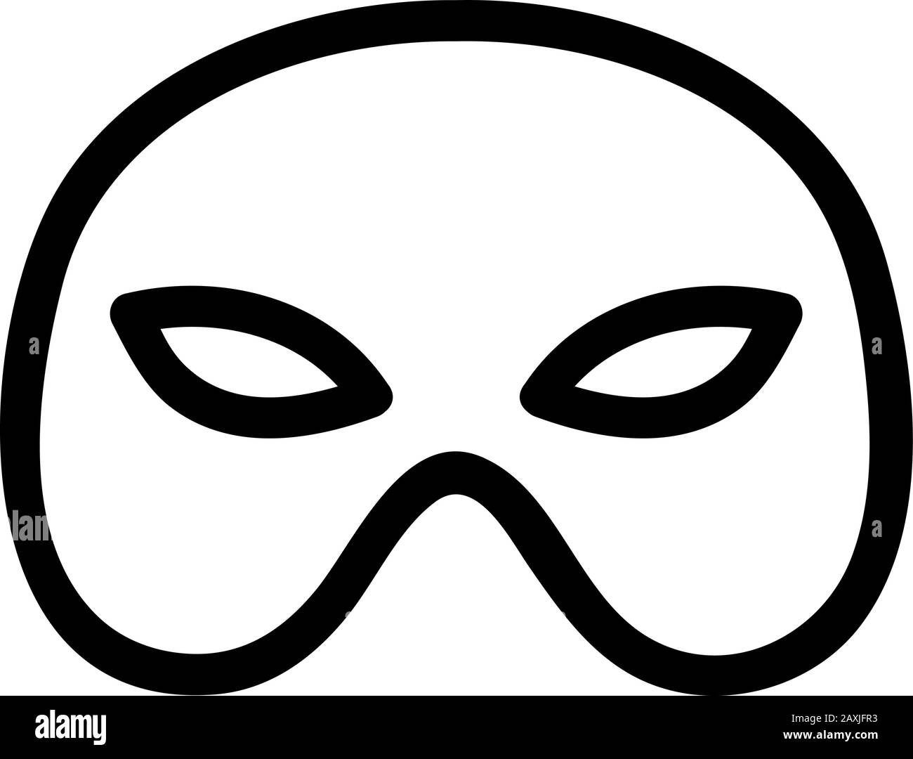 Super Hero Mask Icon Vector. Isolated contour symbol illustration Stock ...