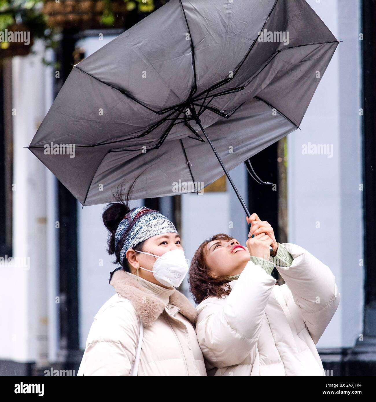 Edinburgh embraces strong winds and rain which see's the A1 and ...