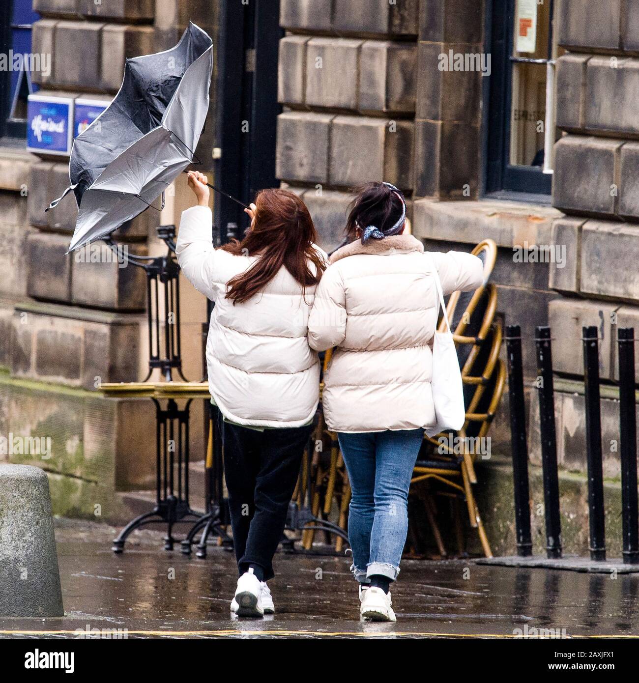 Edinburgh embraces strong winds and rain which see's the A1 and ...