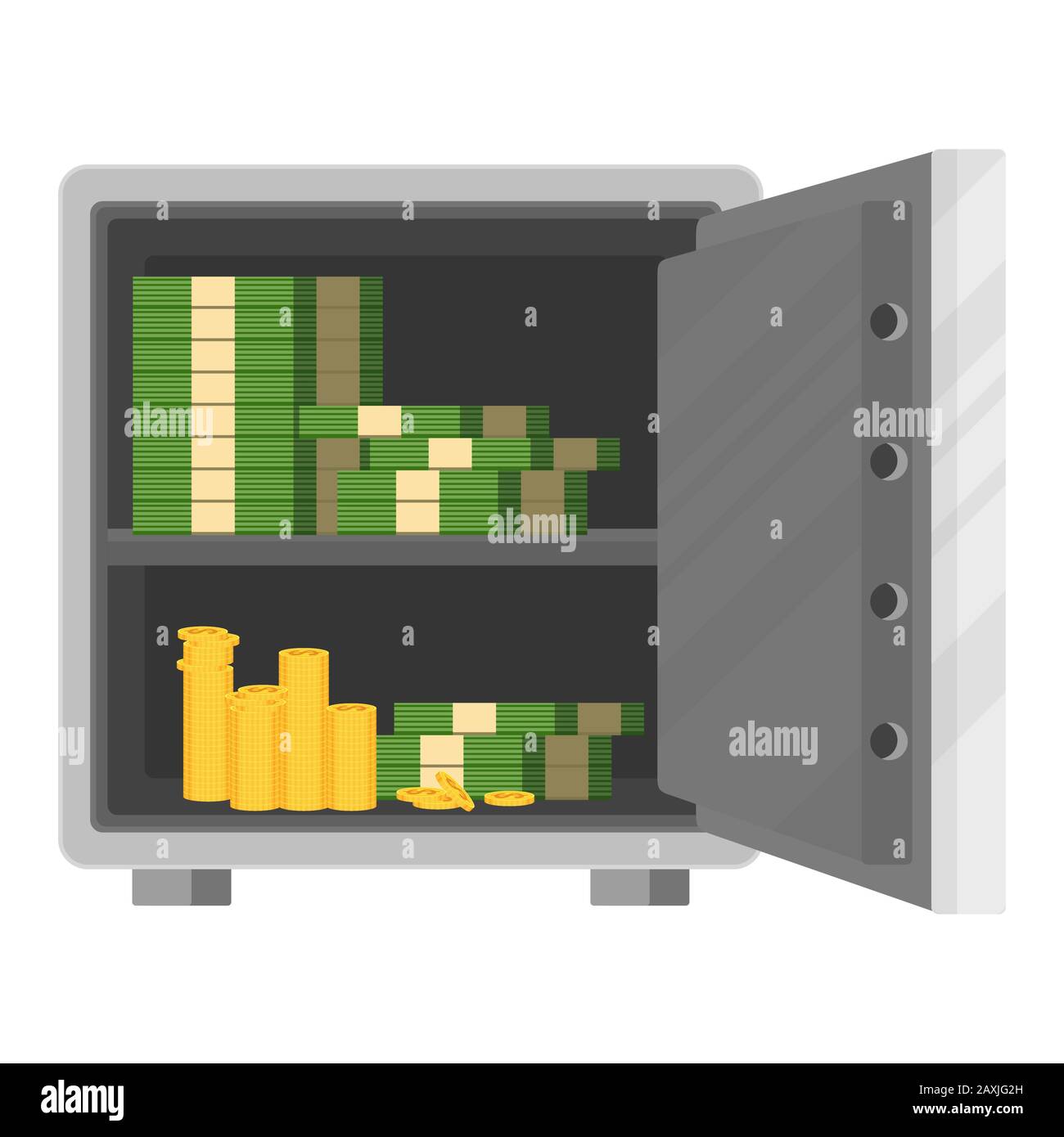 safe icon front view on white background Stock Vector Image & Art - Alamy