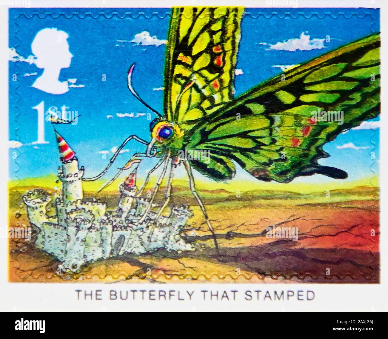 Postage stamp. Great Britain. Queen Elizabeth II. Centenary of ...