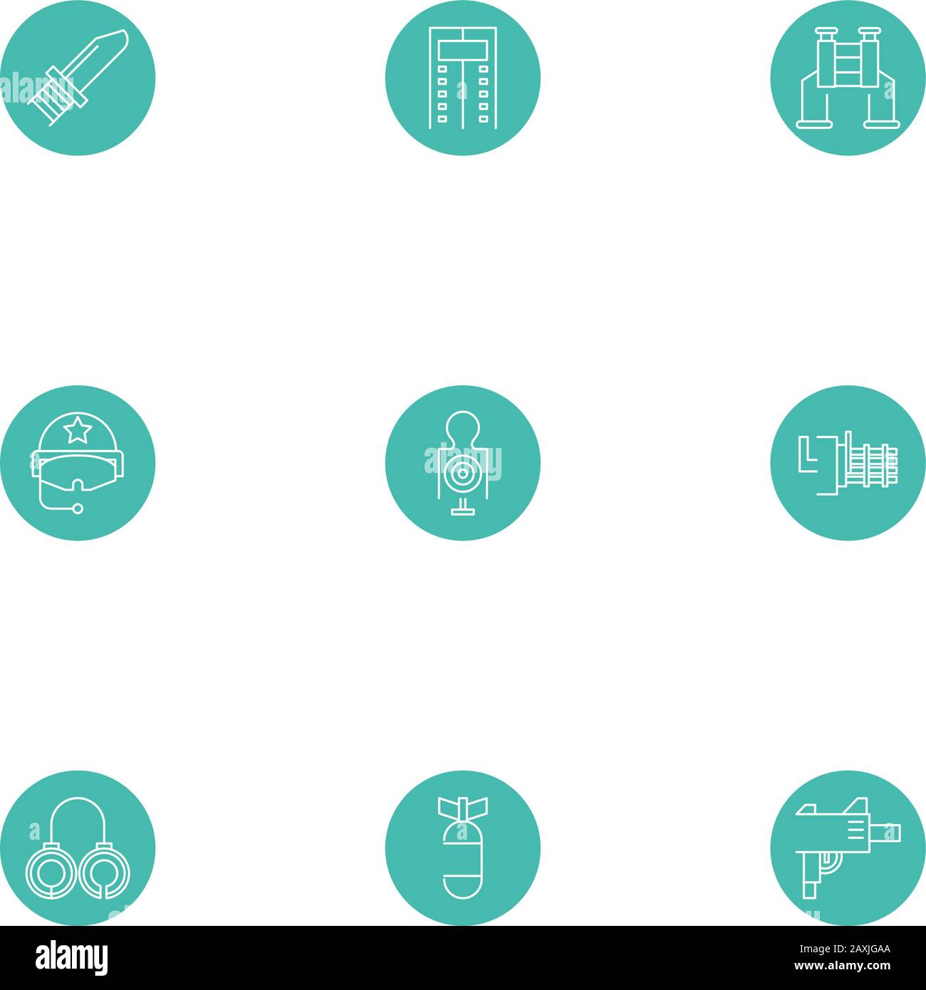 bundle of military line block style icons Stock Vector Image & Art - Alamy