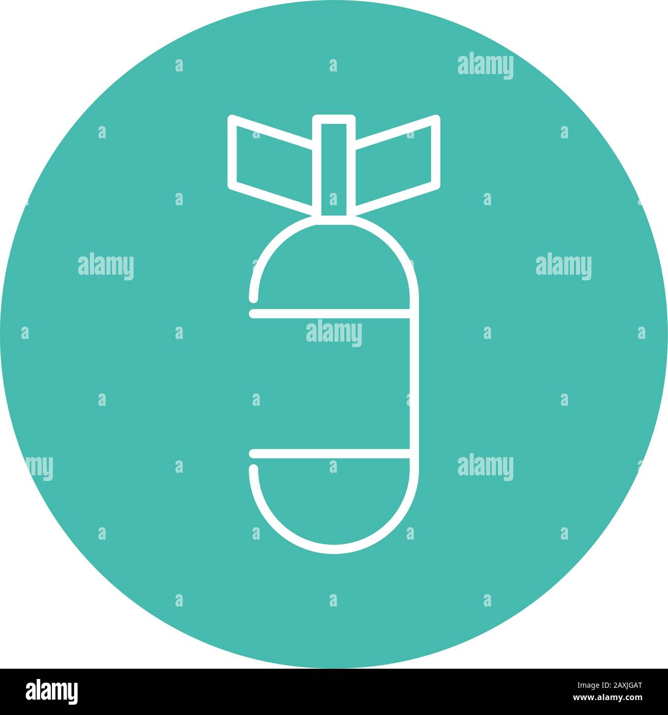 nuclear bomb military force line block style Stock Vector Image & Art ...