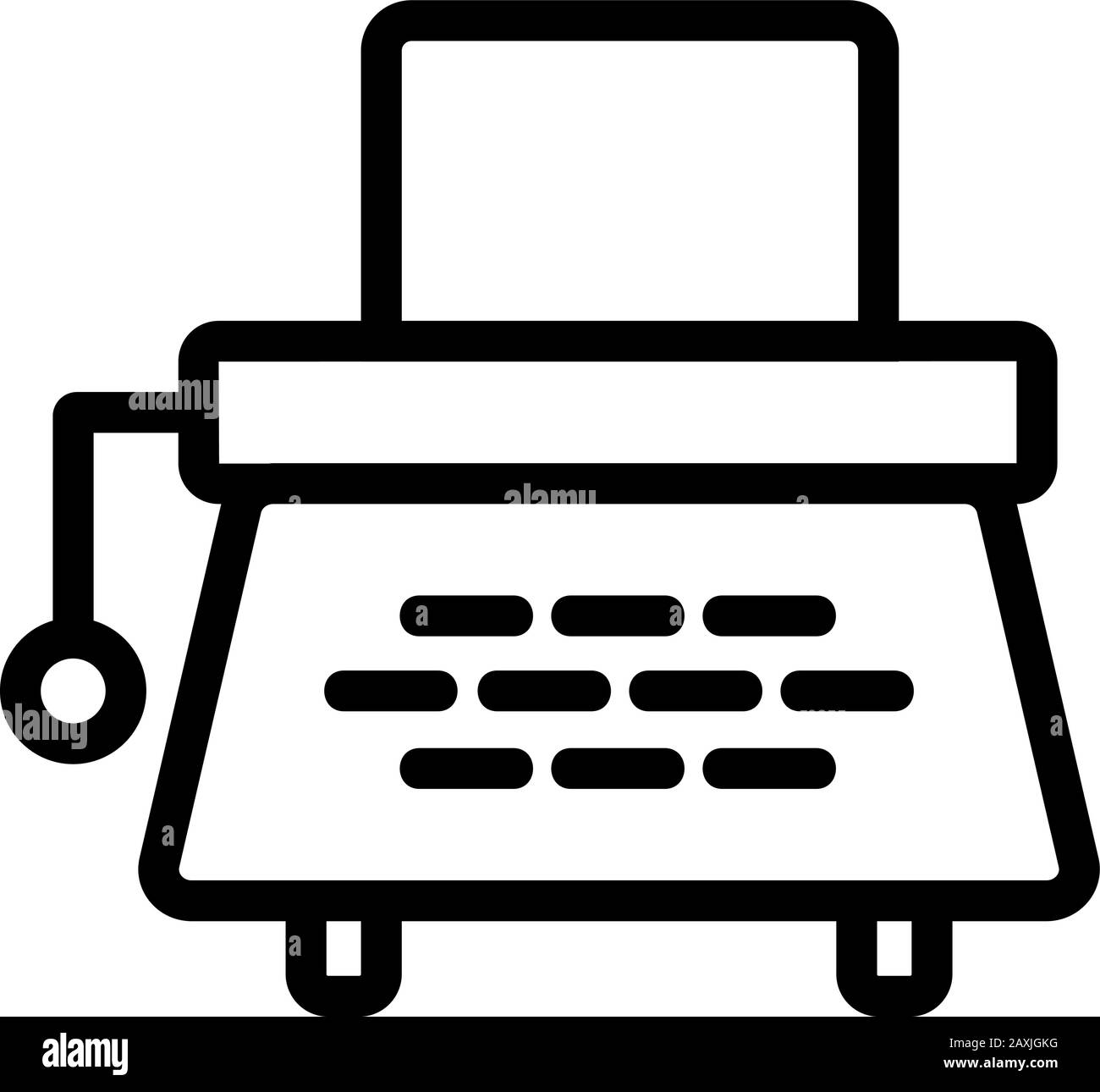 typewriter icon vector. Isolated contour symbol illustration Stock ...